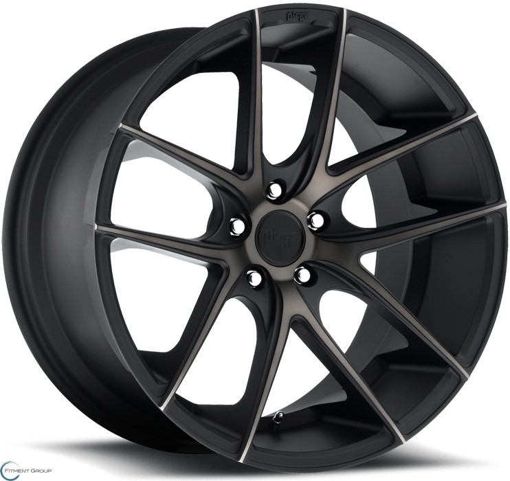 Set of 4 18x8 Et 40 Niche M130 Targa Black Machine Wheels 5x120 for ...