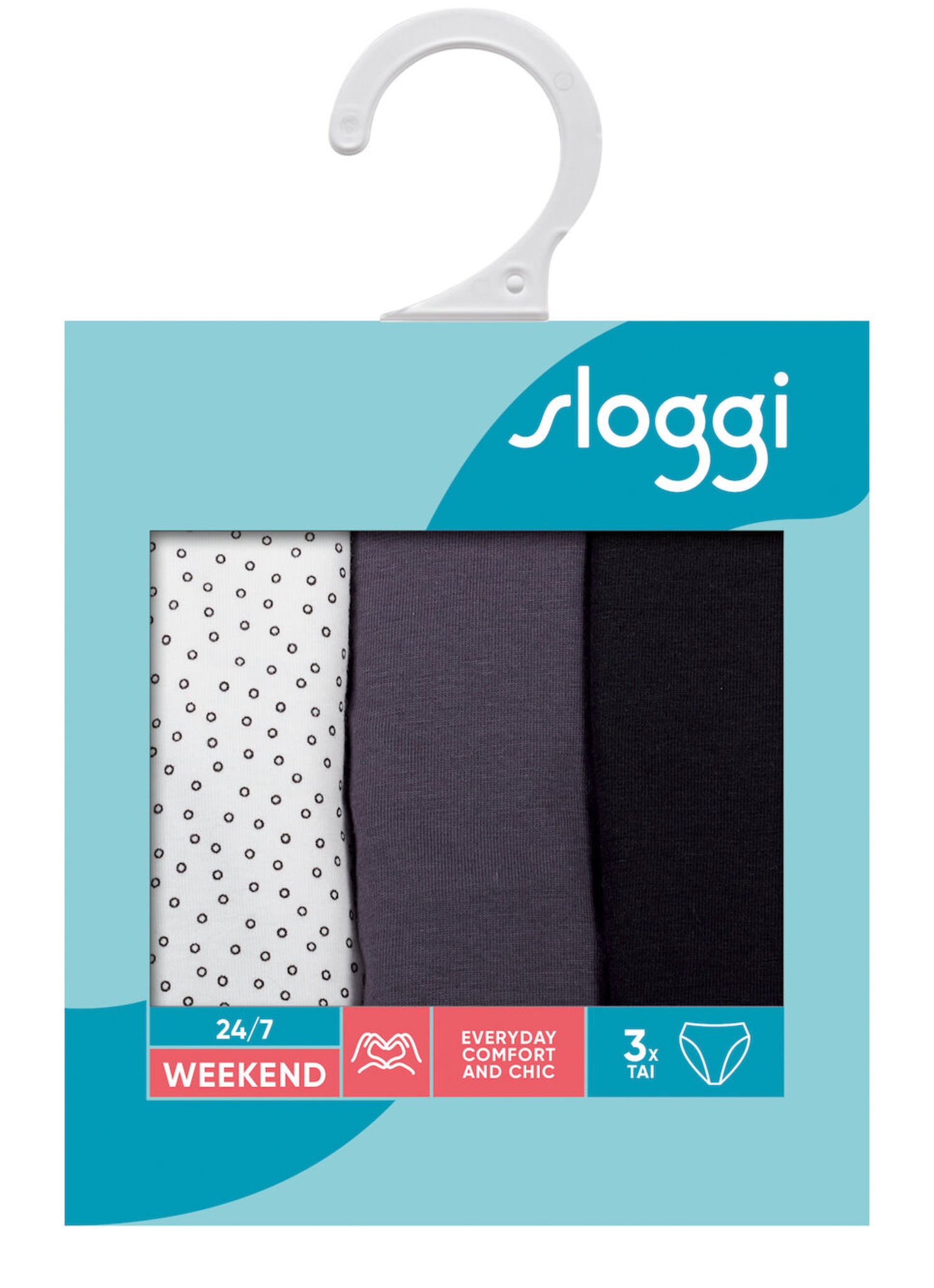 Sloggi 24/7 Weekend Tai C3P 3 Pack Tai Briefs White - Light Combo 10 CS ...