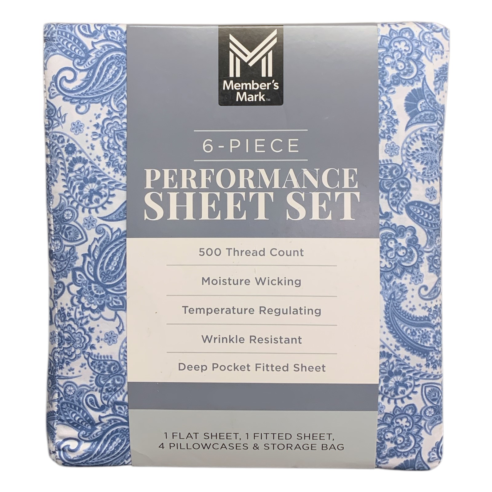 Member's Mark 500 Thread-Count Performance Solid Sheet Set, 6 Piece | eBay