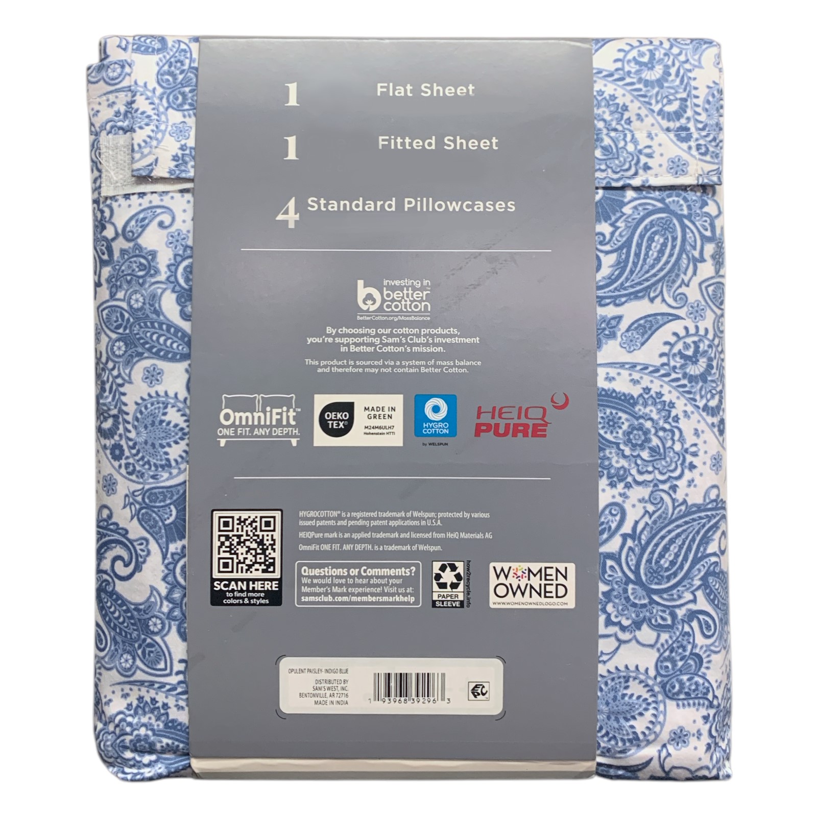 Member's Mark 500 Thread-Count Performance Solid Sheet Set, 6 Piece | eBay