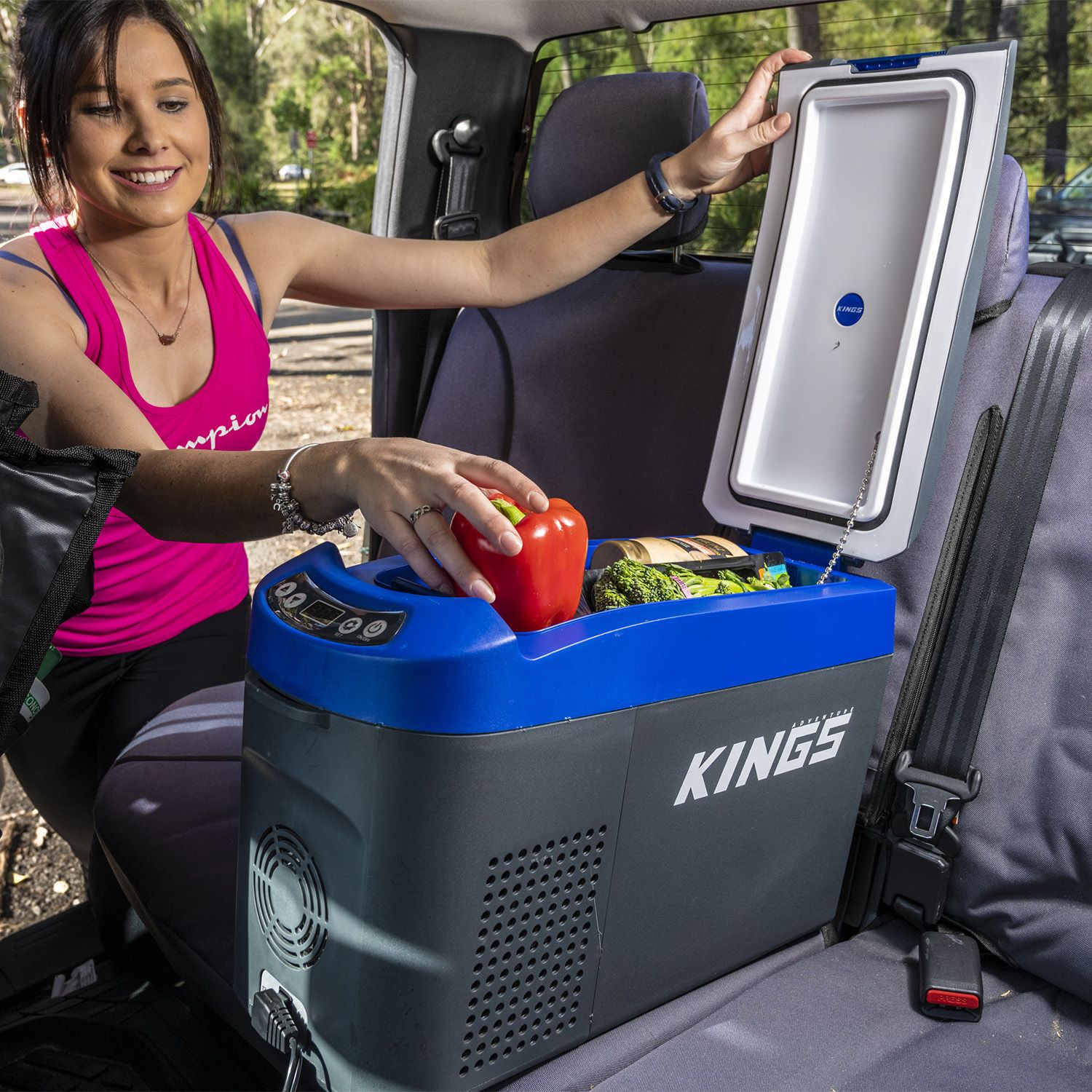 Kings 15L Centre Console Fridge Freezer Portable Travel Camping Car ...