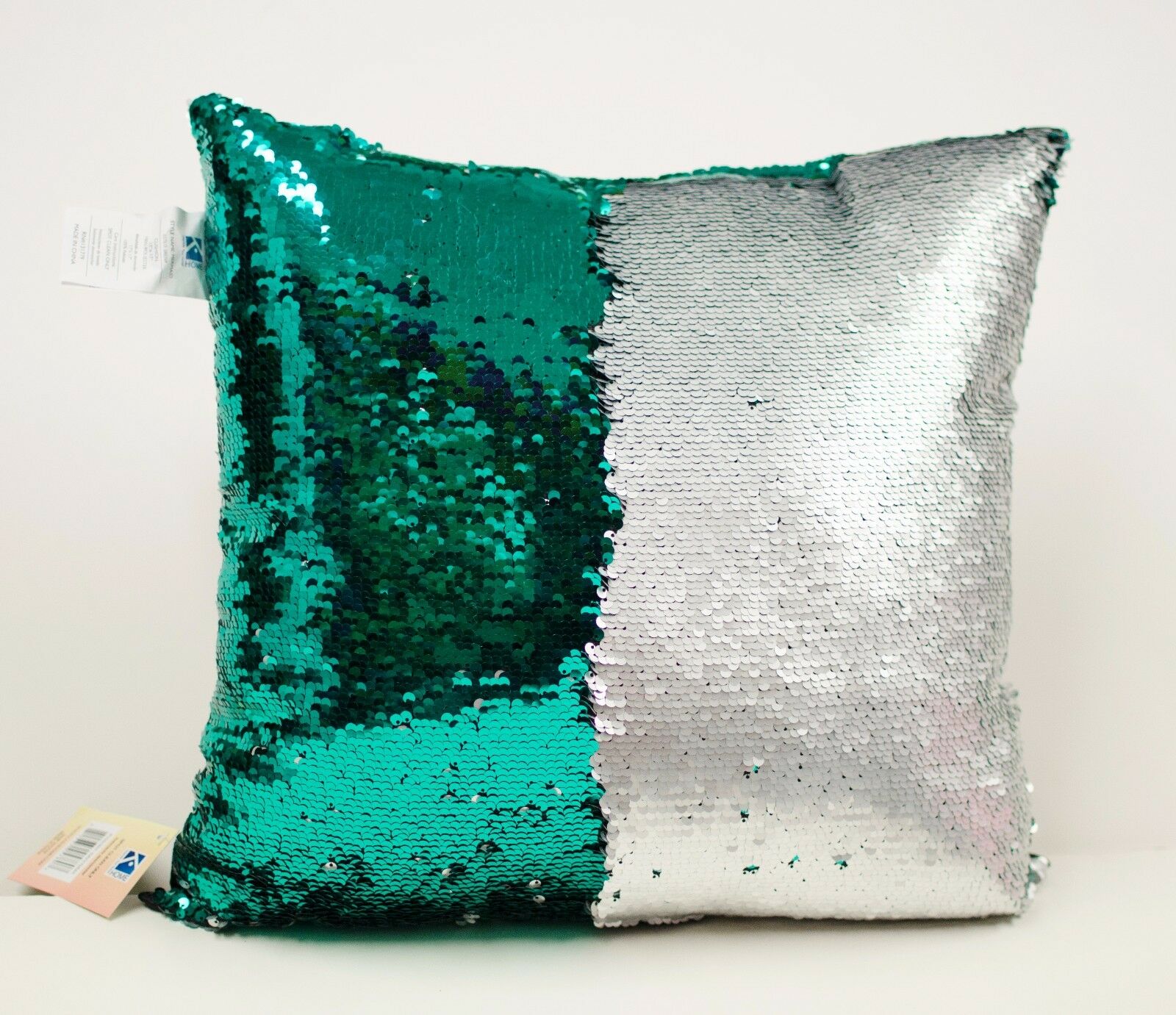 Mermaid Throw Pillow Reversible Colorful Sequin Cushion Comfortable ...