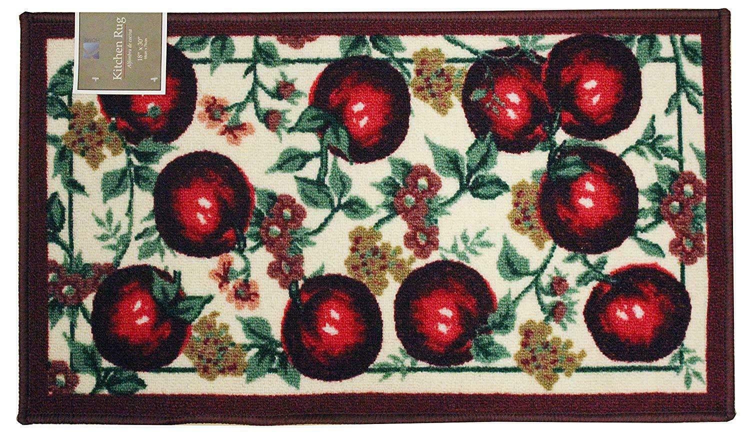 Kitchen Rugs Floor Mat Carpet Home Decor Food Prints Rectangle D Semi ...