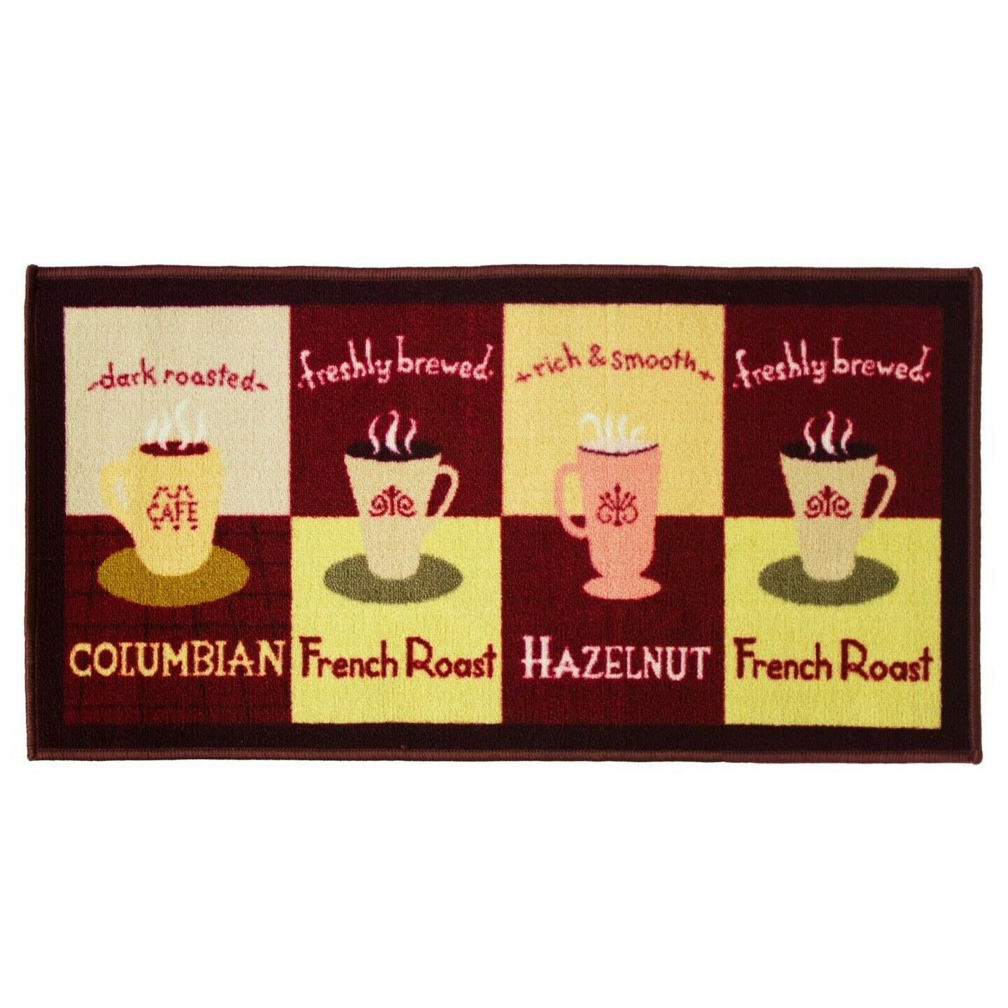 Kitchen Rugs Floor Mat Carpet Home Decor Food Prints Rectangle D Semi ...