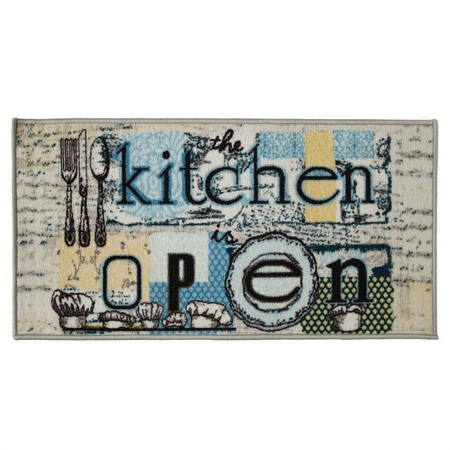 Kitchen Rugs Floor Mat Carpet Home Decor Food Prints Rectangle D Semi ...