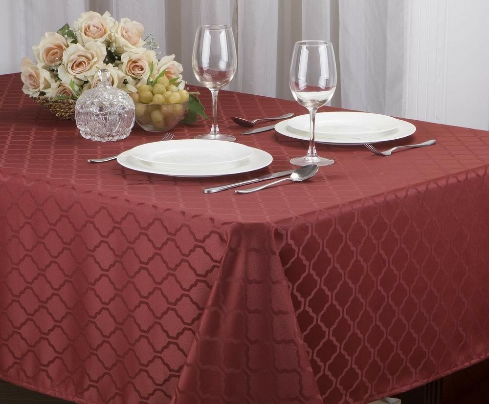 Kashi Home Harriet Jacquard Tablecloth 52x70, 60x84, 60x102, 70 Round ...