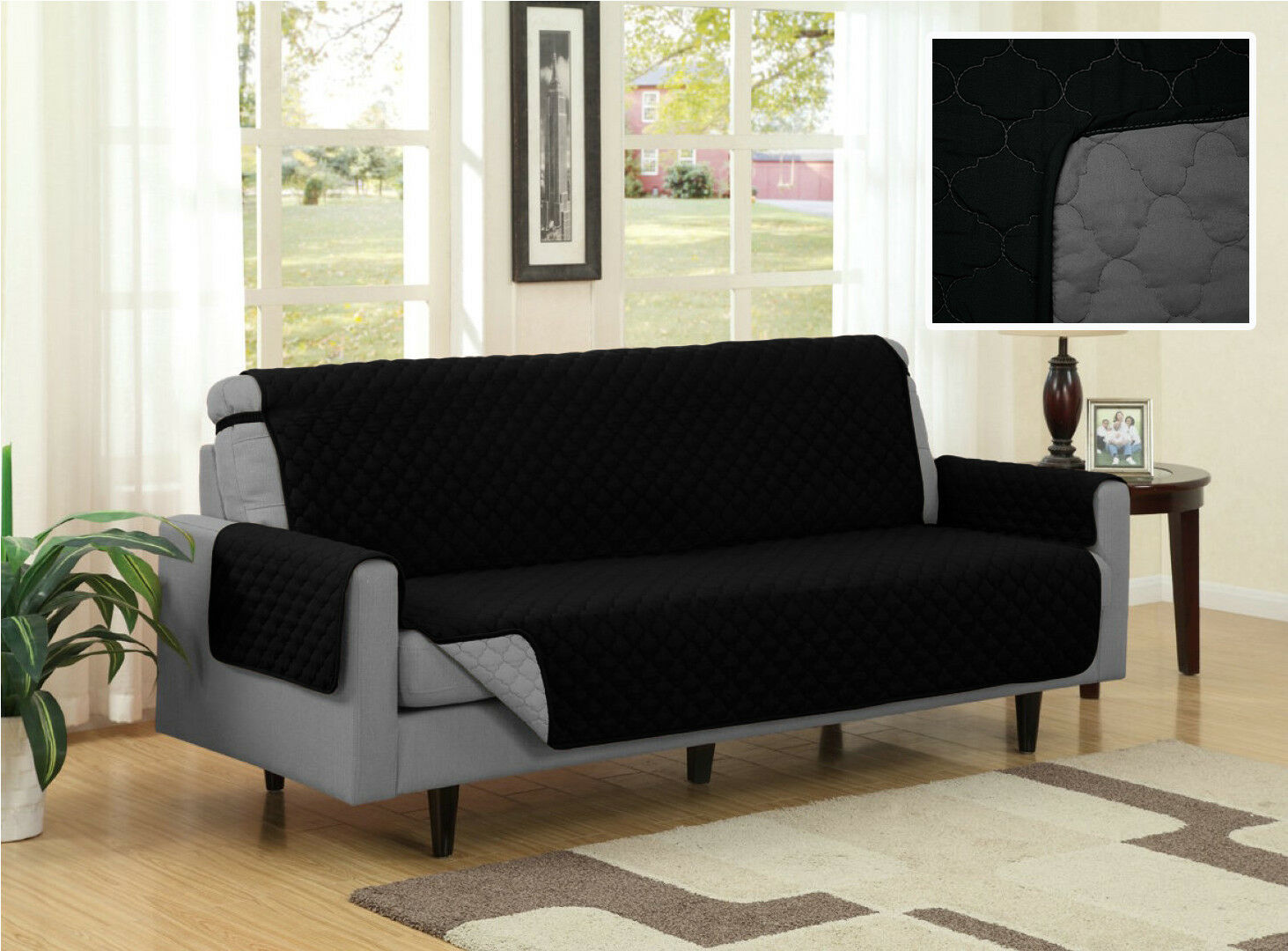 REVERSIBLE MICROFIBER PET COUCH SOFA FURNITURE PROTECTOR COVER, 4 SIZES ...