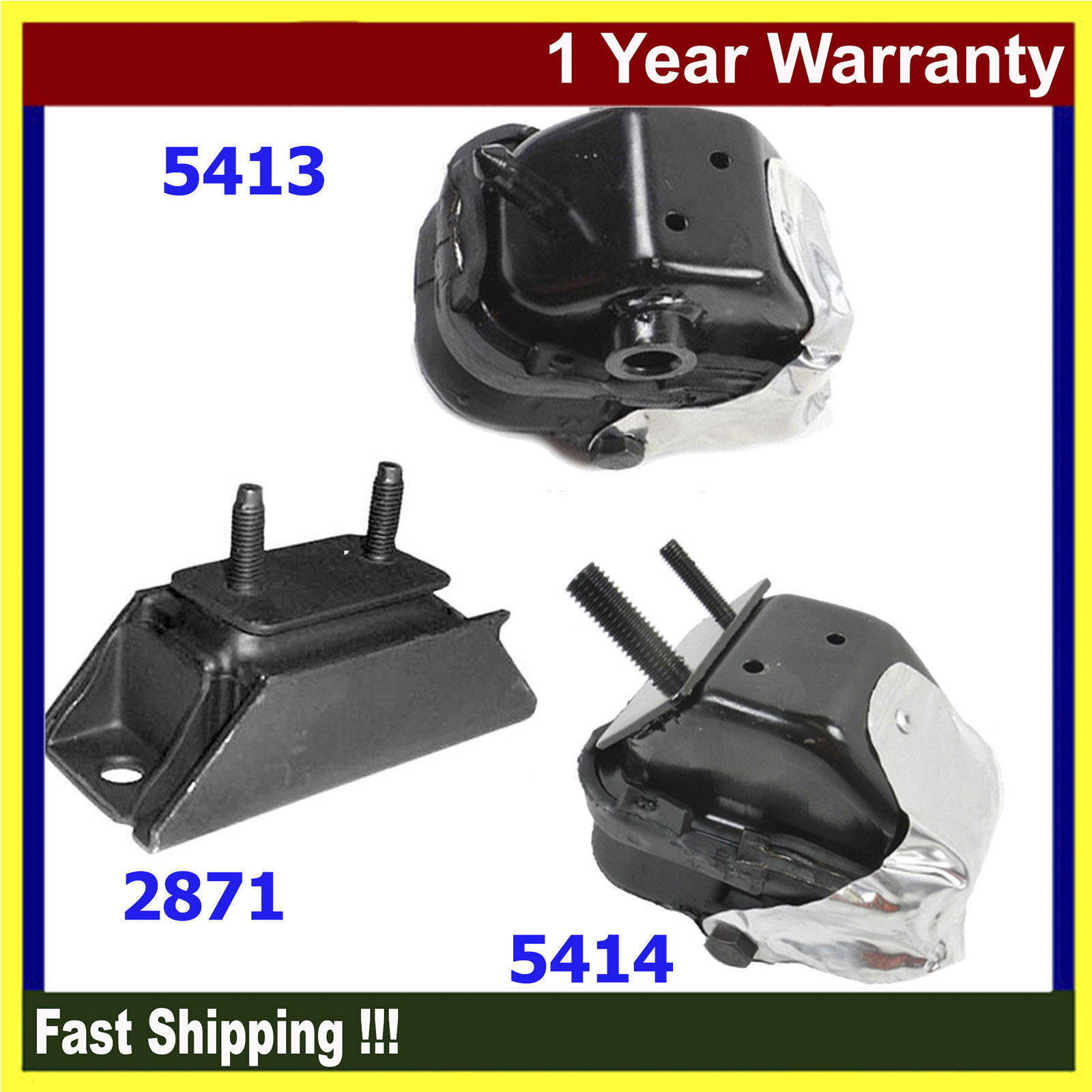 FOR 2004 Ford F150 4.6L AWD Motor & Trans. Mount Set 3PCS 5413 5414 ...