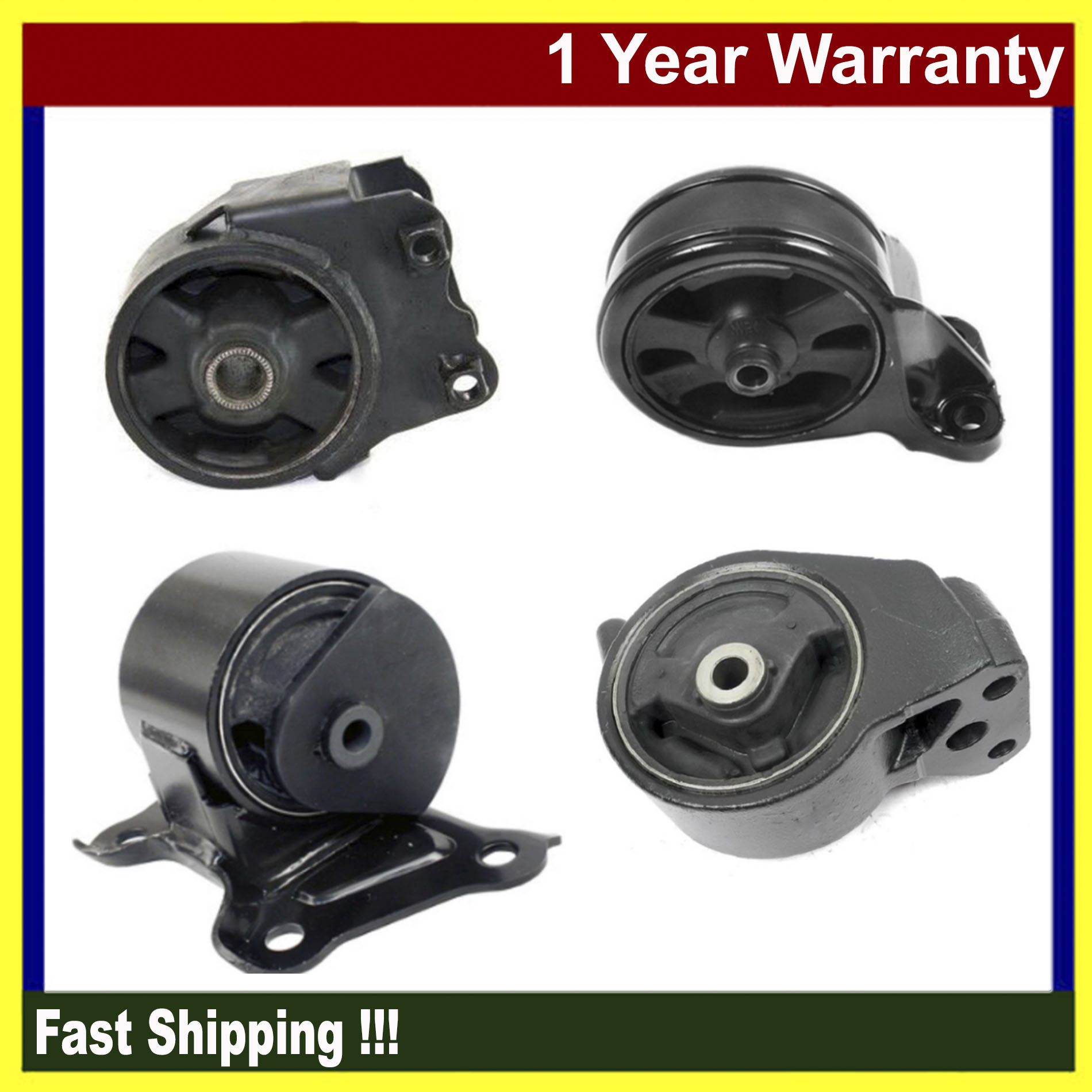 4PCS Motor & Trans Mount 7100 6108 7106 6101 Fits 99-01 Hyundai Sonata ...