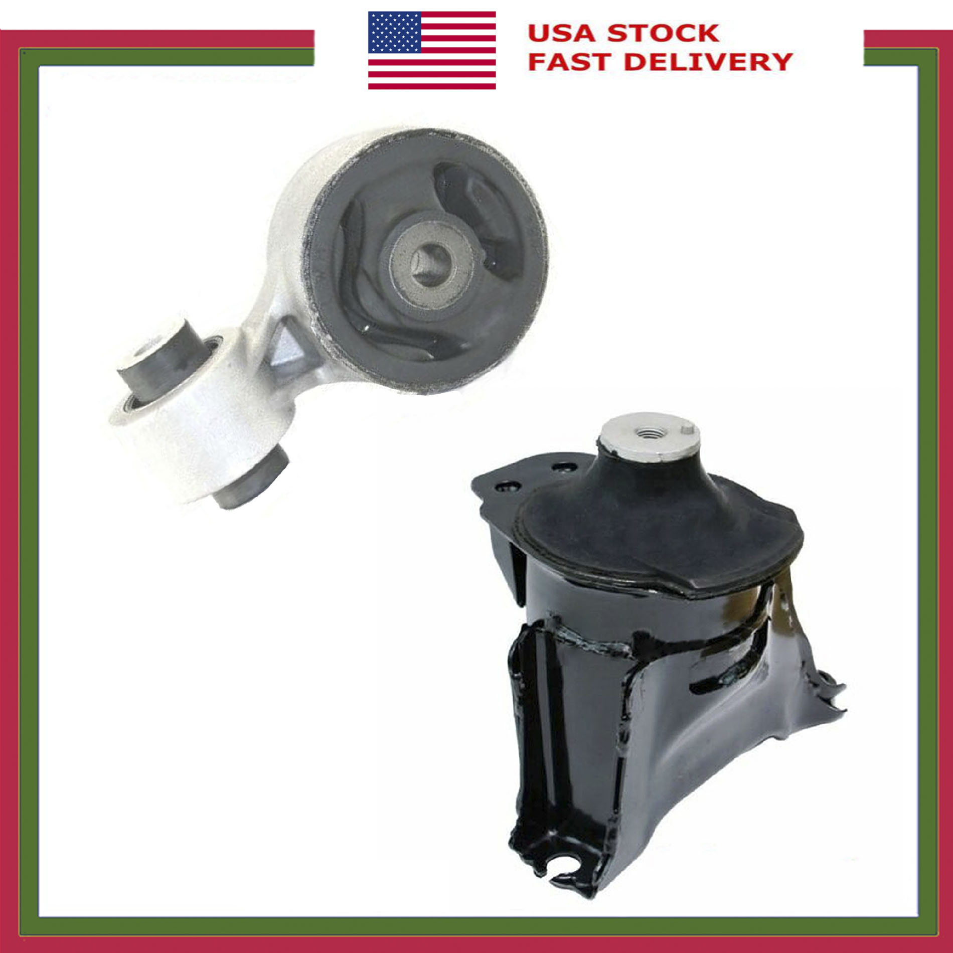 2PCS Front R Motor & Lower Torque Strut Mount w/o Bracket For Honda ...