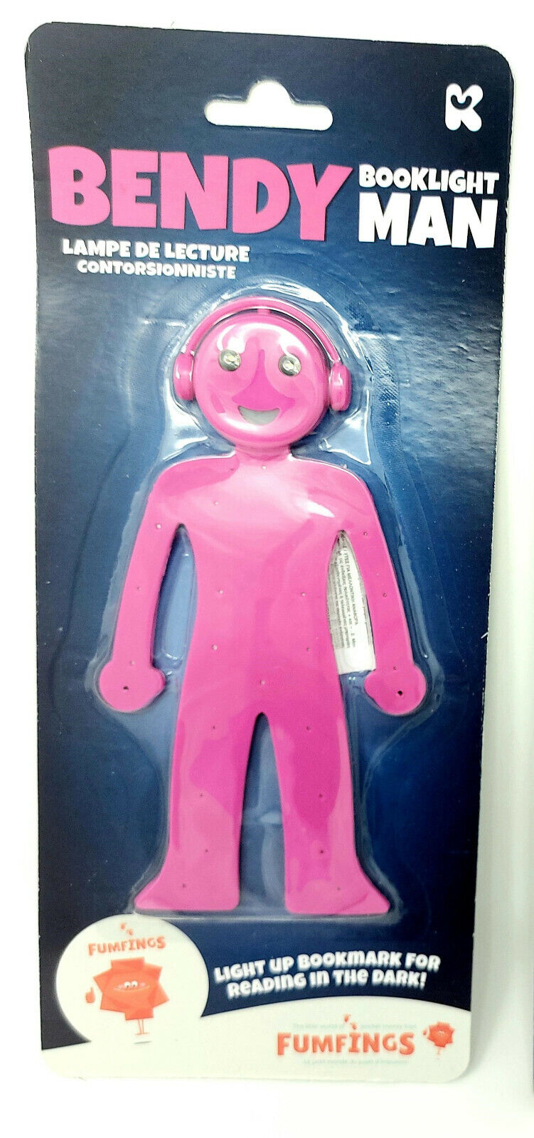 Bendy Booklight Man Light up Bookmark Book Gift Toy Novelty Childs Kids ...