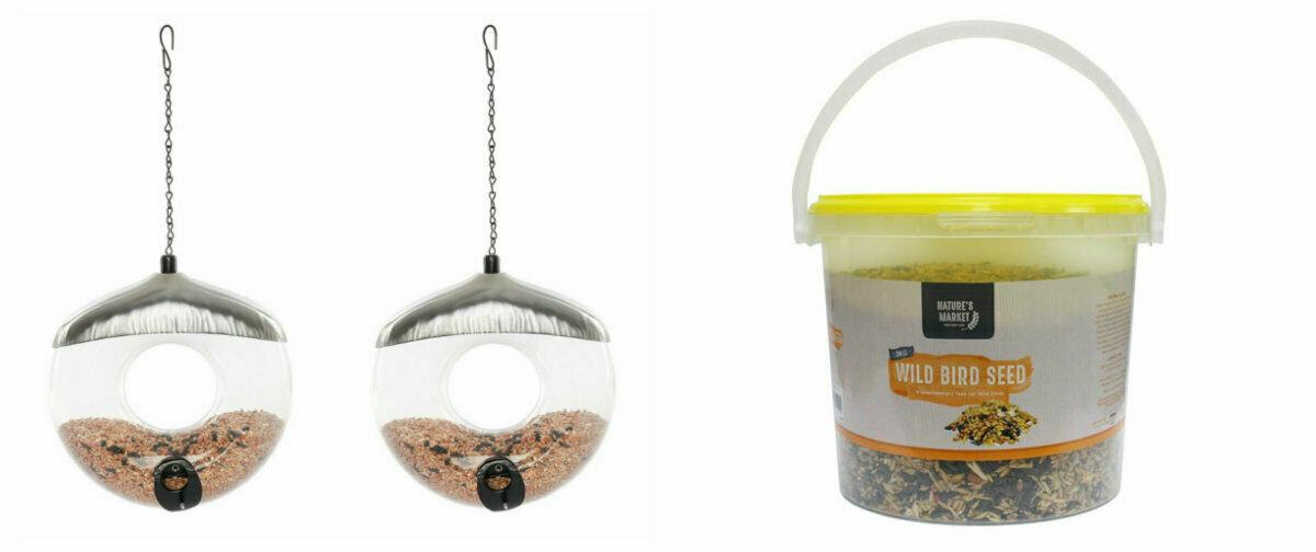 Donut Wild Bird Feeder with Seed High Energy Treats Hanging Garden ...