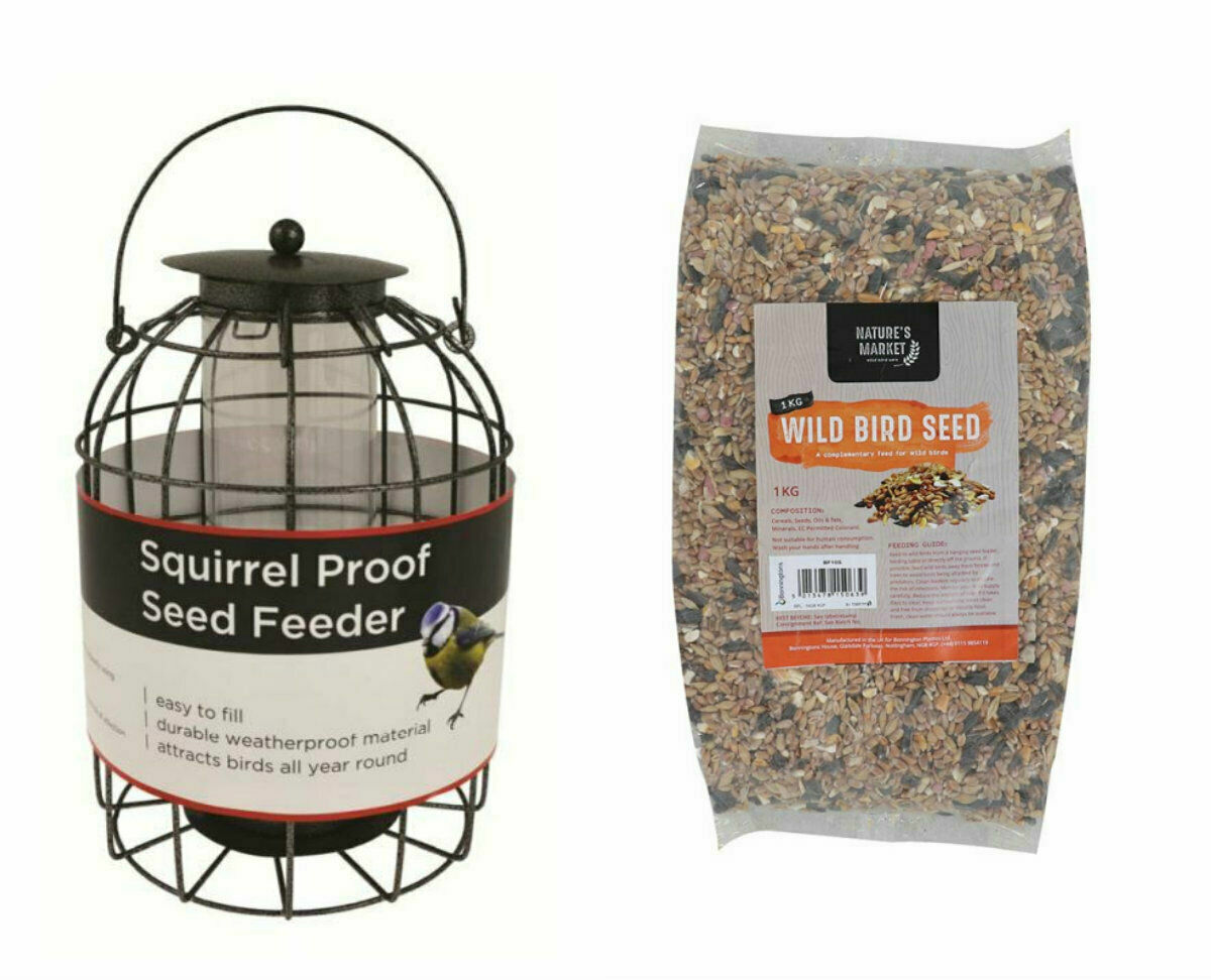 Donut Wild Bird Feeder with Seed High Energy Treats Hanging Garden ...