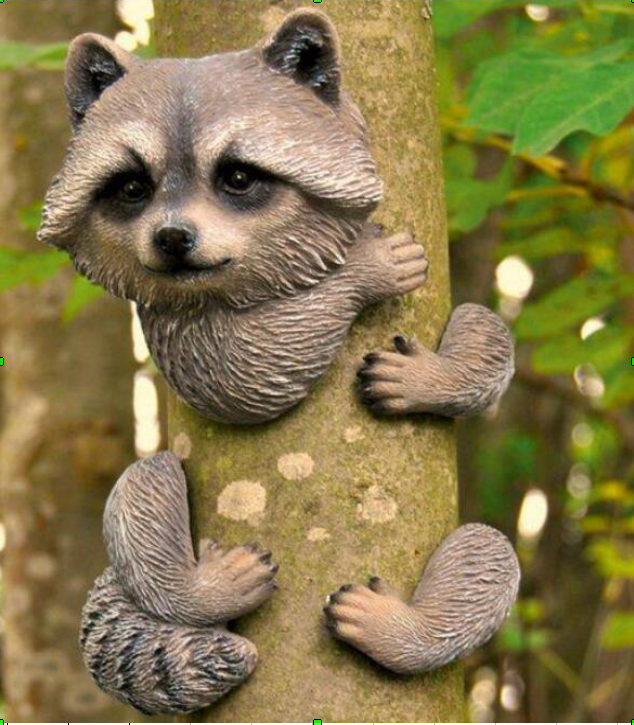 Garden Tree Peeker Ornaments Animal Branch Huggers Outdoor Decor ...