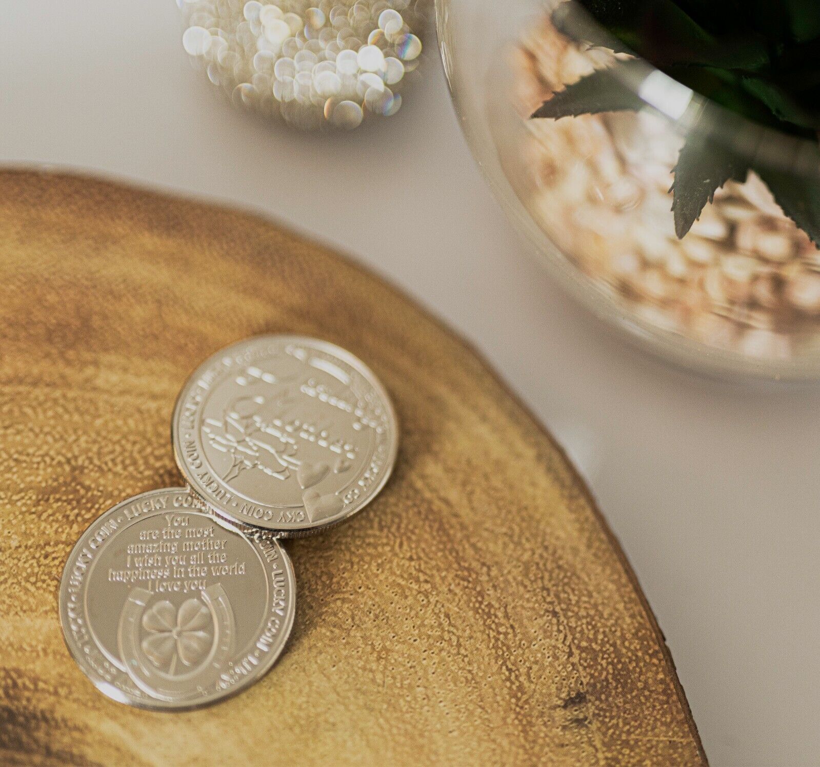 Engraved Coin Gift Keepsake Silver Metal Birthday Valentines Day Mother ...