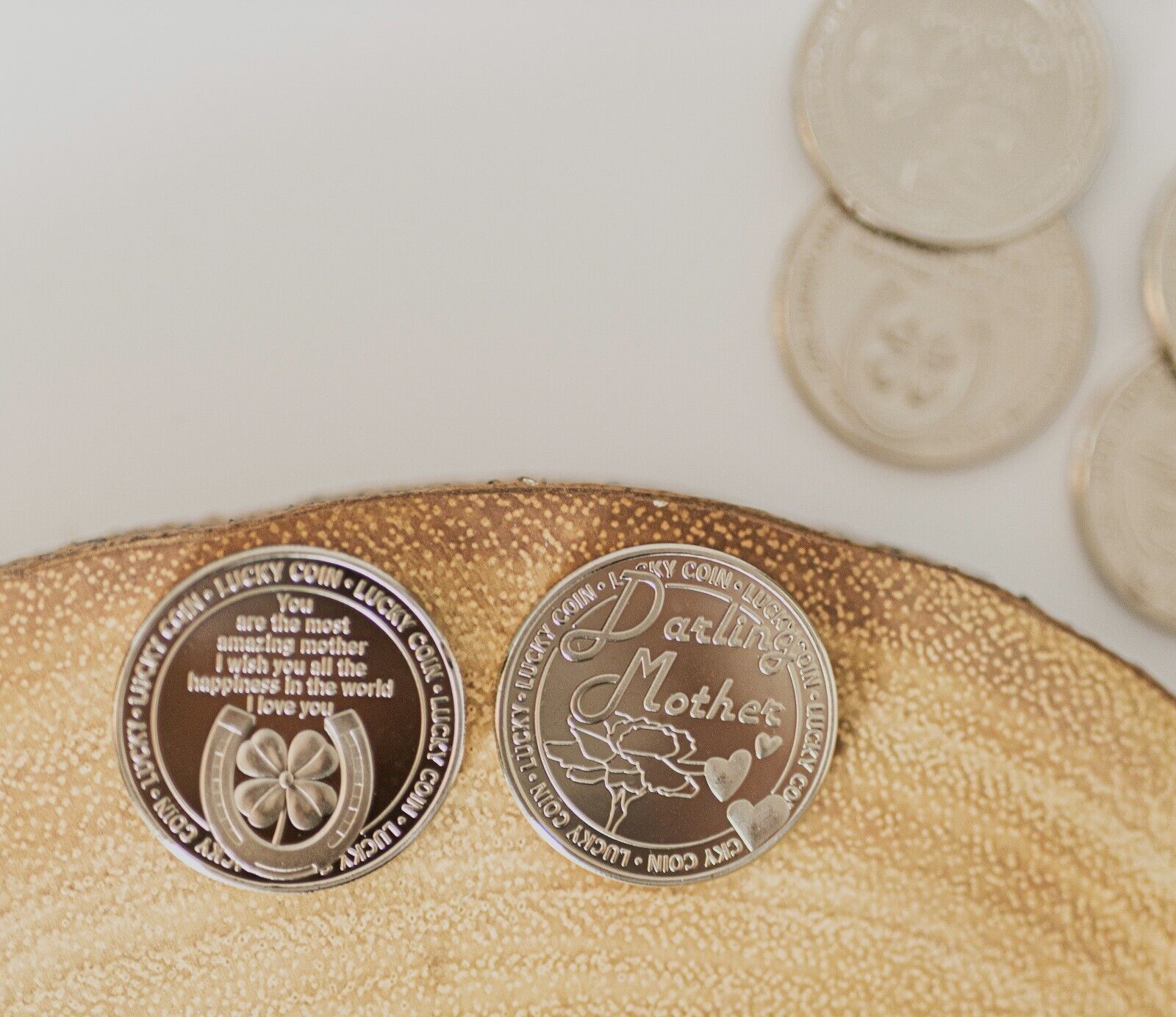 Engraved Coin Gift Keepsake Silver Metal Birthday Valentines Day Mother ...