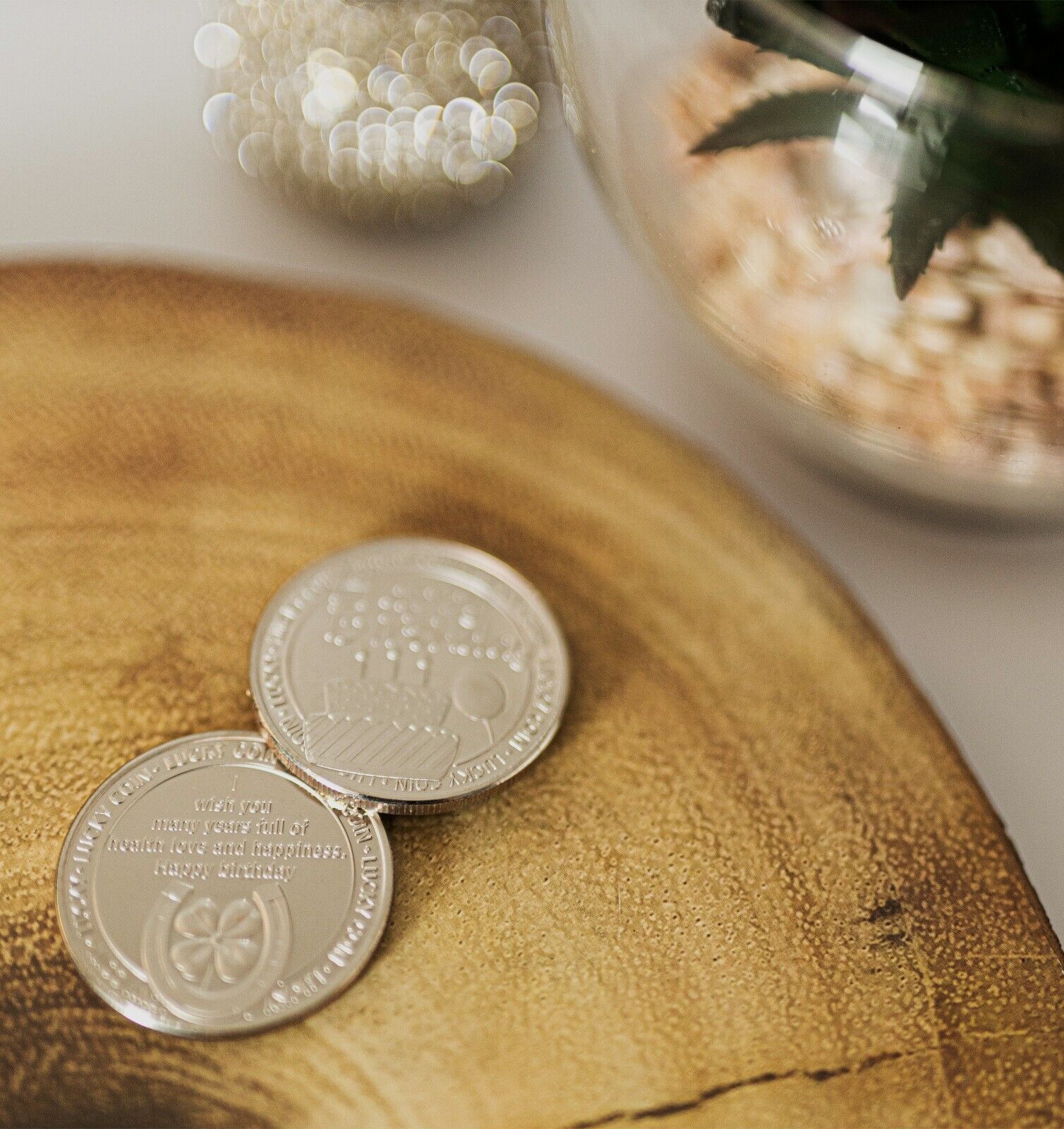 Engraved Coin Gift Keepsake Silver Metal Birthday Valentines Day Mother ...