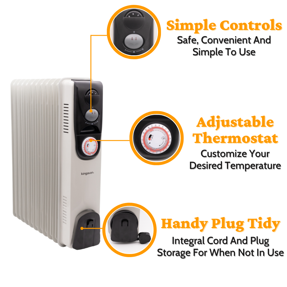 5/7/9/11 Fin 240V Portable Electric Oil Filled Radiator Electric ...