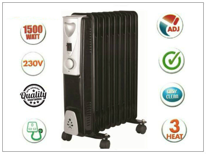 5/7/9/11 Fin 240V Portable Electric Oil Filled Radiator Electric ...