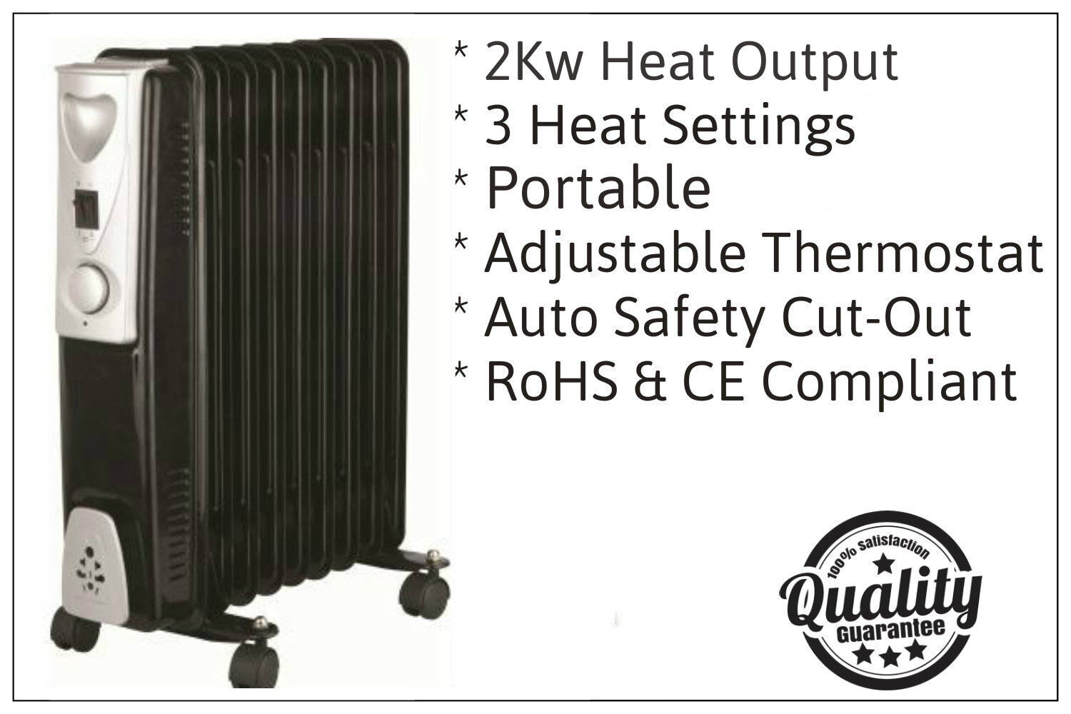 5/7/9/11 Fin 240V Portable Electric Oil Filled Radiator Electric ...