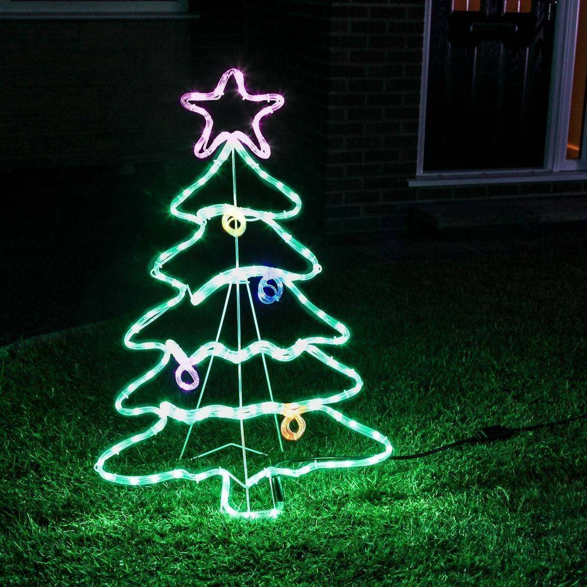 Christmas LED Rope Light Decoration Multi Colour Silhouette Indoor ...