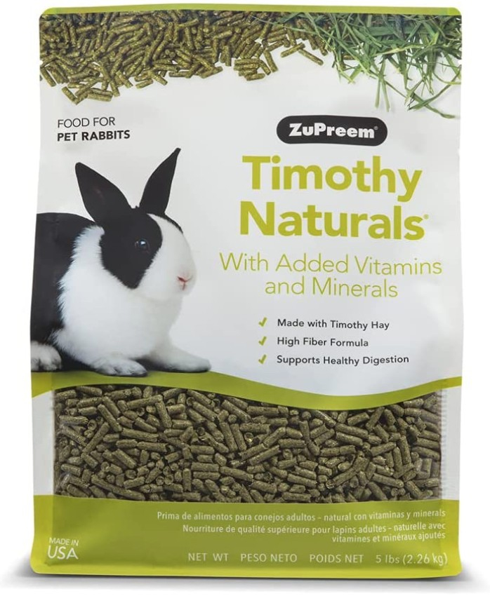 ZuPreem Timothy Naturals with Added Vitamins and Minerals Rabbit Food ...