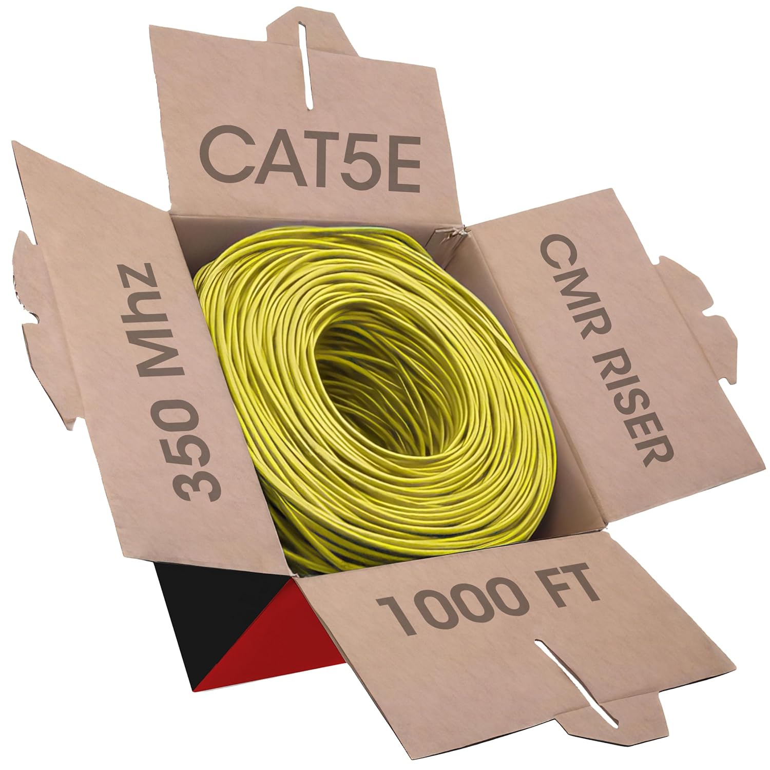 Bulk Cat5e Cable 1000ft 24AWG Solid 4 Pair Cat5e Ethernet Cable UTP ...