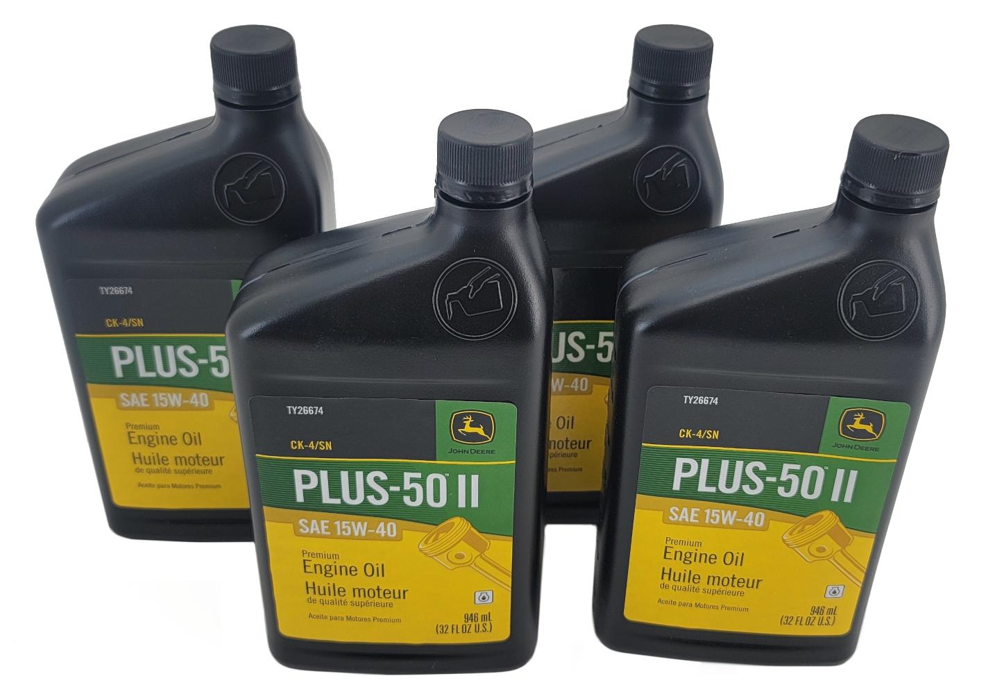 John Deere Original Equipment 32 oz. Plus-50 II SAE 15W-40 Oil #TY26674 ...