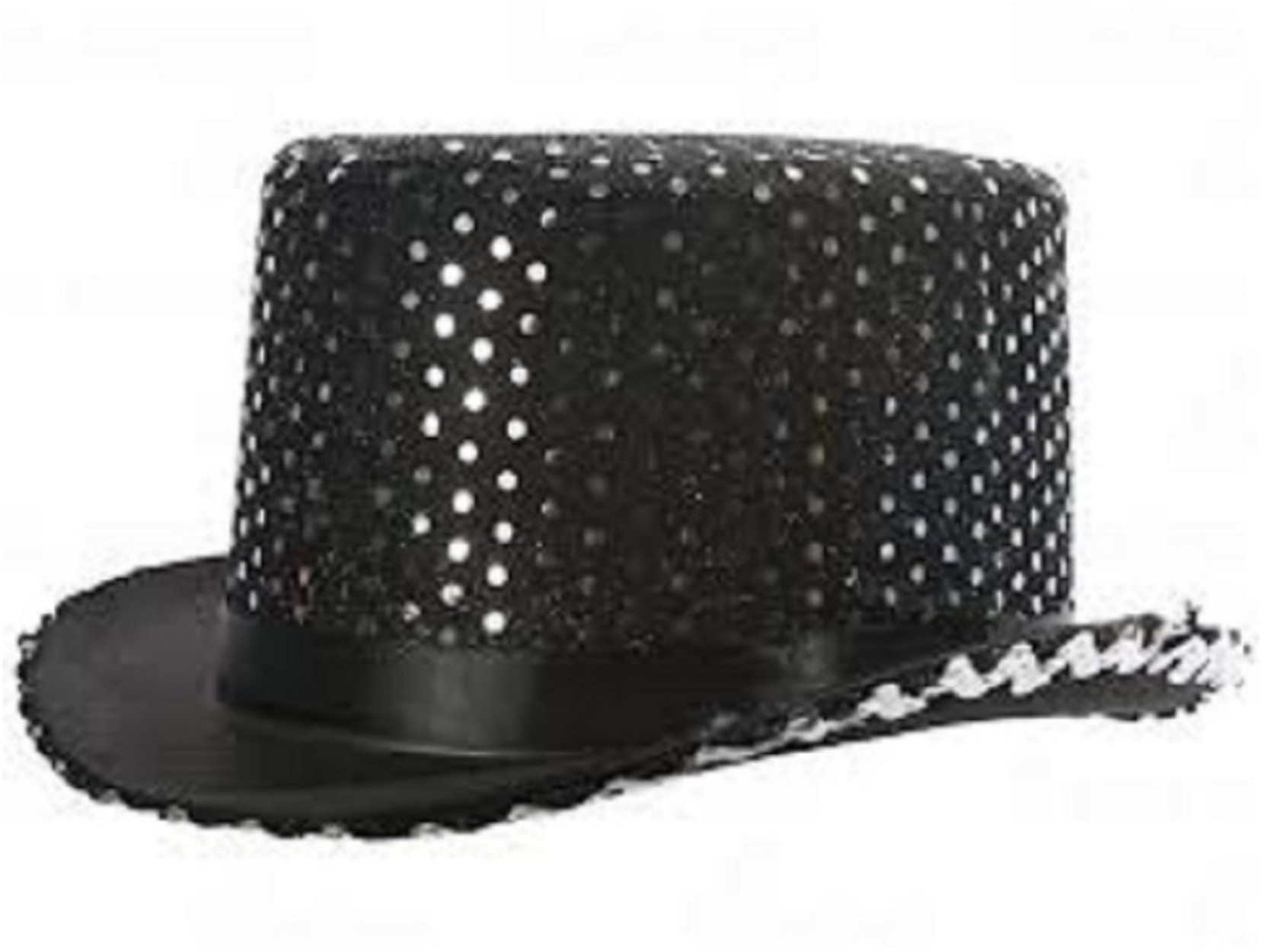 Magician Black Sequin Adults Top Hat
