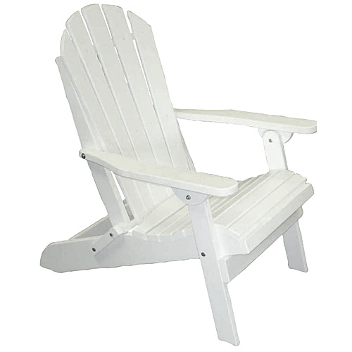 Outdoor Weather Resistant Trex Material White Adirondack Folding Chair ...