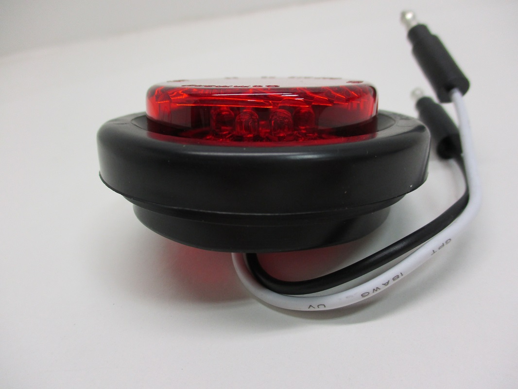 Red 2 inch Round LED Truck Trailer Side Marker Clearance Light ...