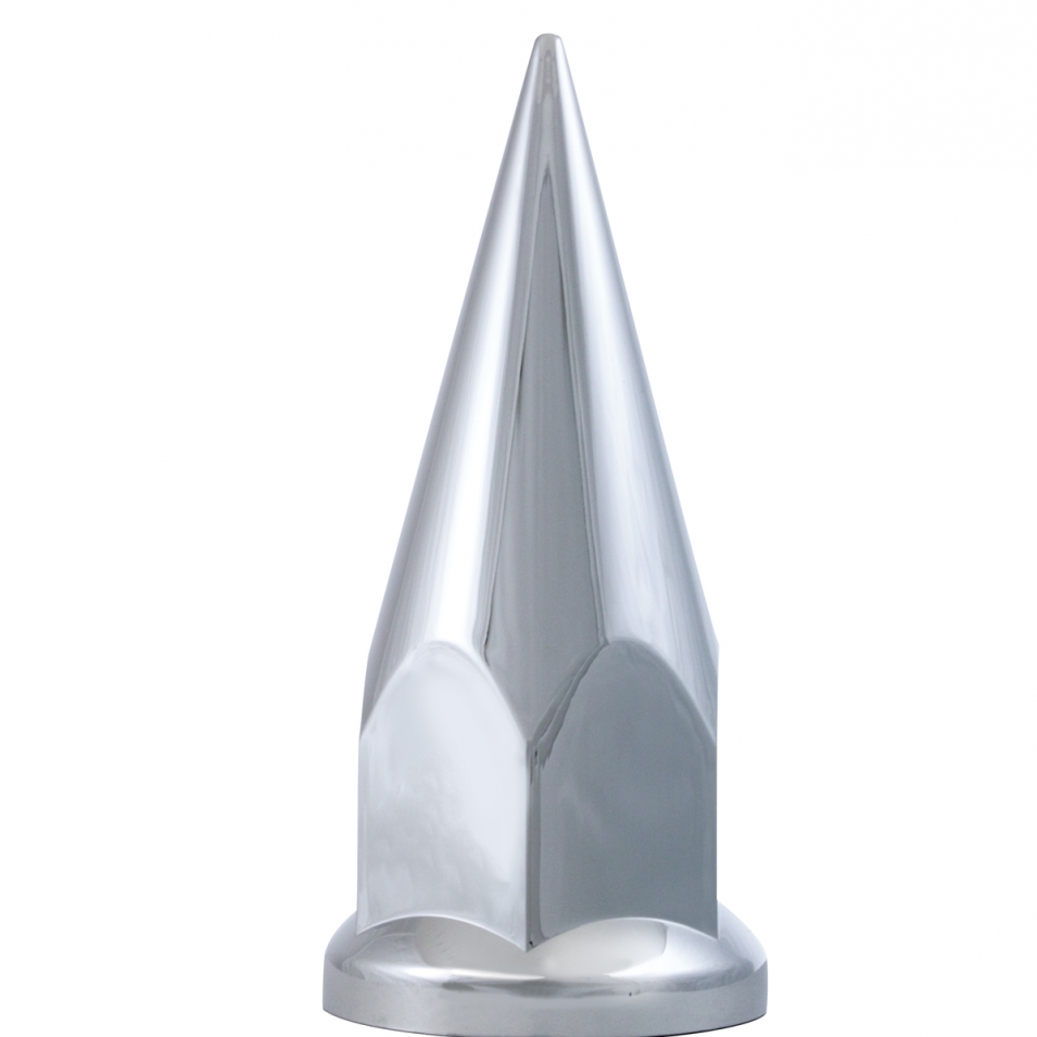 33mm x 4 7/8" Chrome Plastic Super Spike Nut Cover - Push-On (10 Pack ...