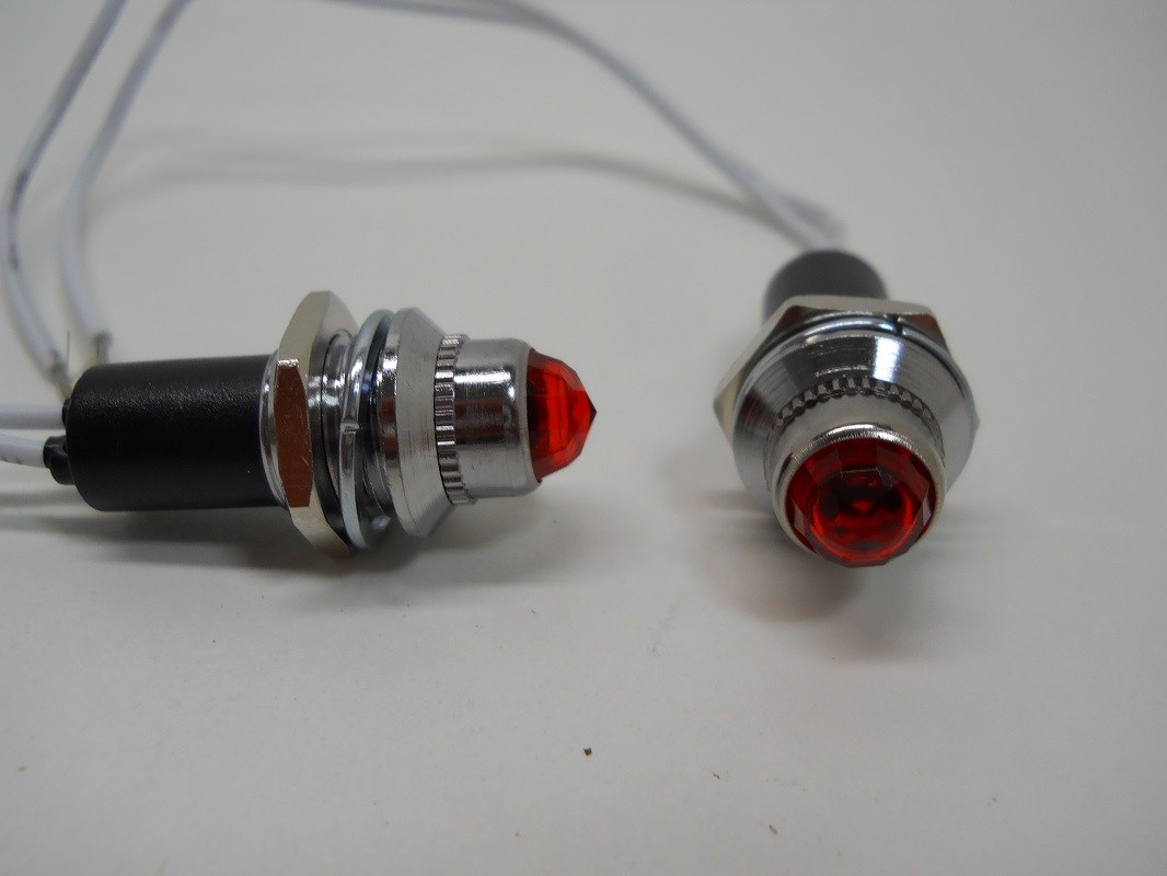 (2) Mini Classic Car Truck Dash Switch Indicator Pilot Lights / Red ...