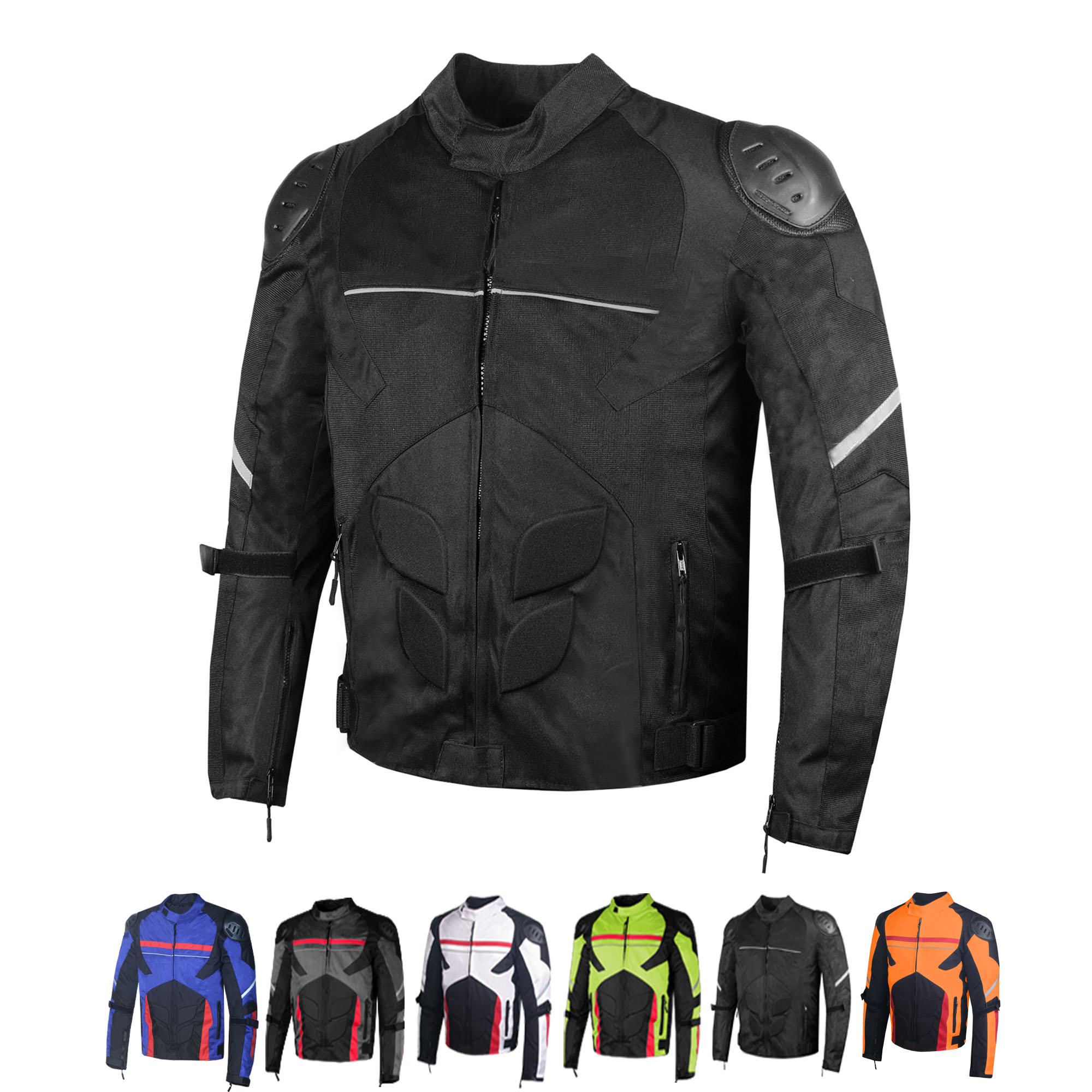 Men Mesh AirTrek Motorcycle Touring Waterproof Rain Armor Biker Jacket ...