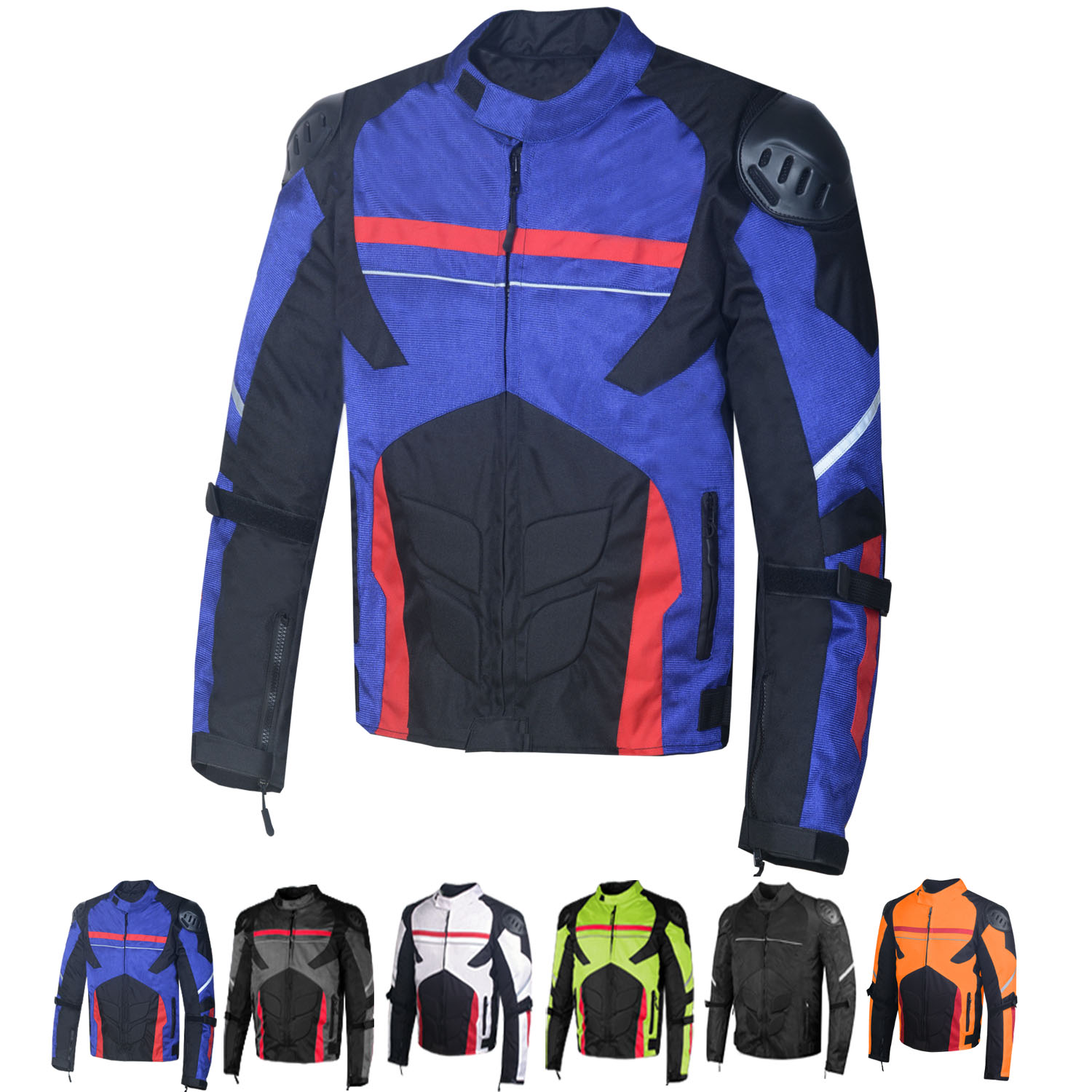 Men Mesh AirTrek Motorcycle Touring Waterproof Rain Armor Biker Jacket ...