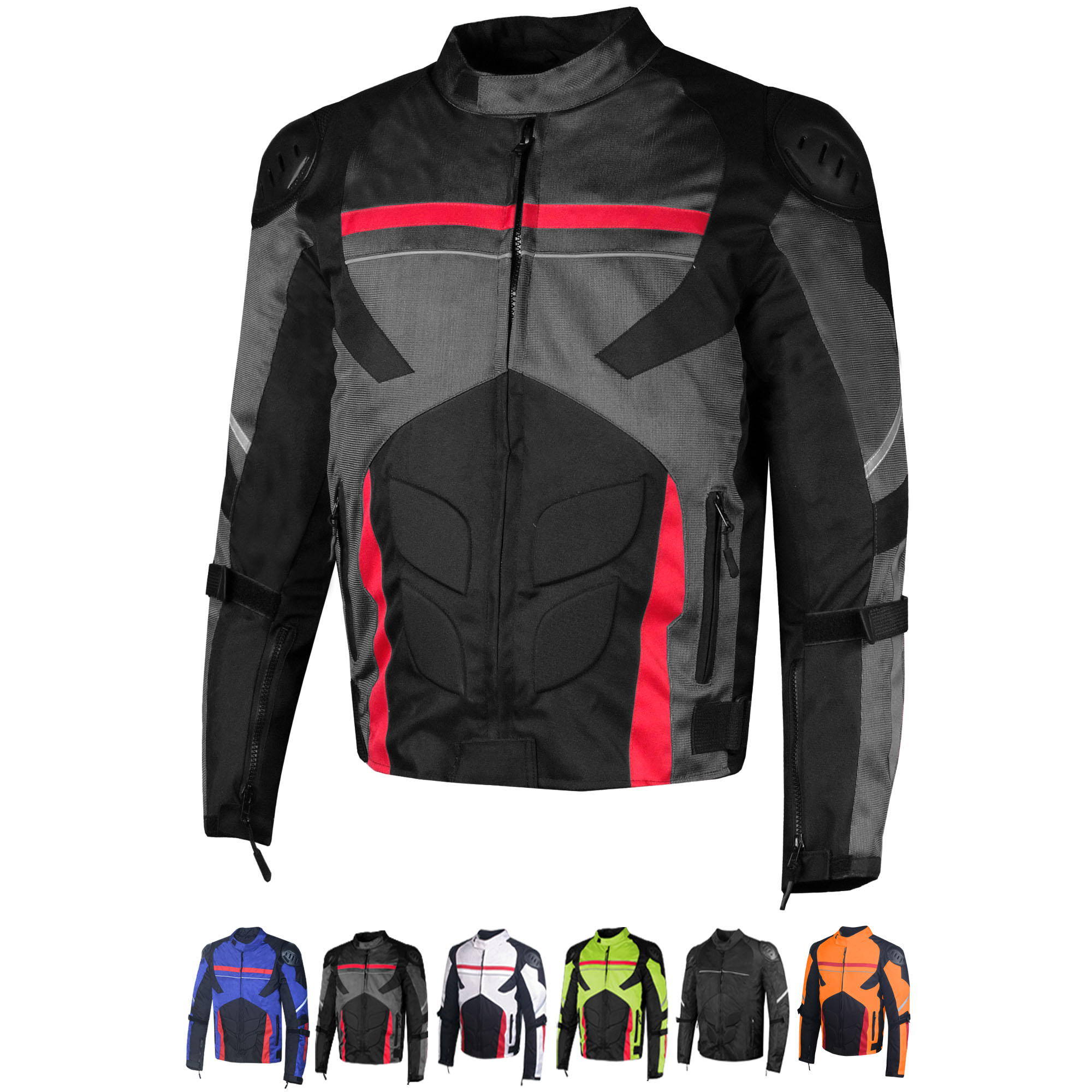 Men Mesh AirTrek Motorcycle Touring Waterproof Rain Armor Biker Jacket ...