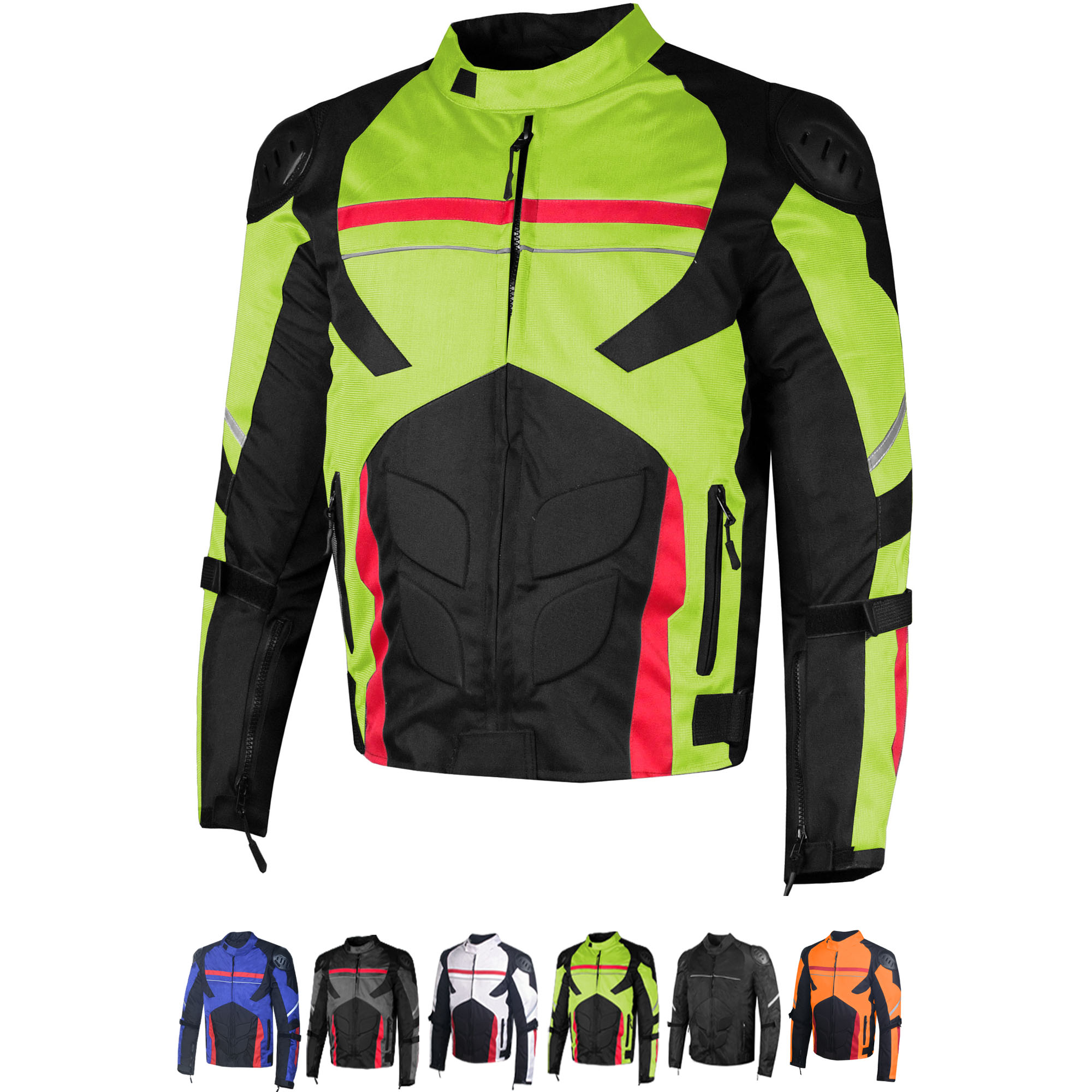 Men Mesh AirTrek Motorcycle Touring Waterproof Rain Armor Biker Jacket ...