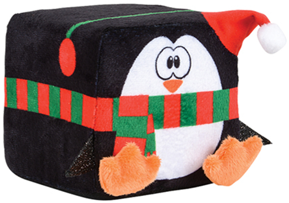 Penguin Christmas Cube QUBZ Figure 6"x6"