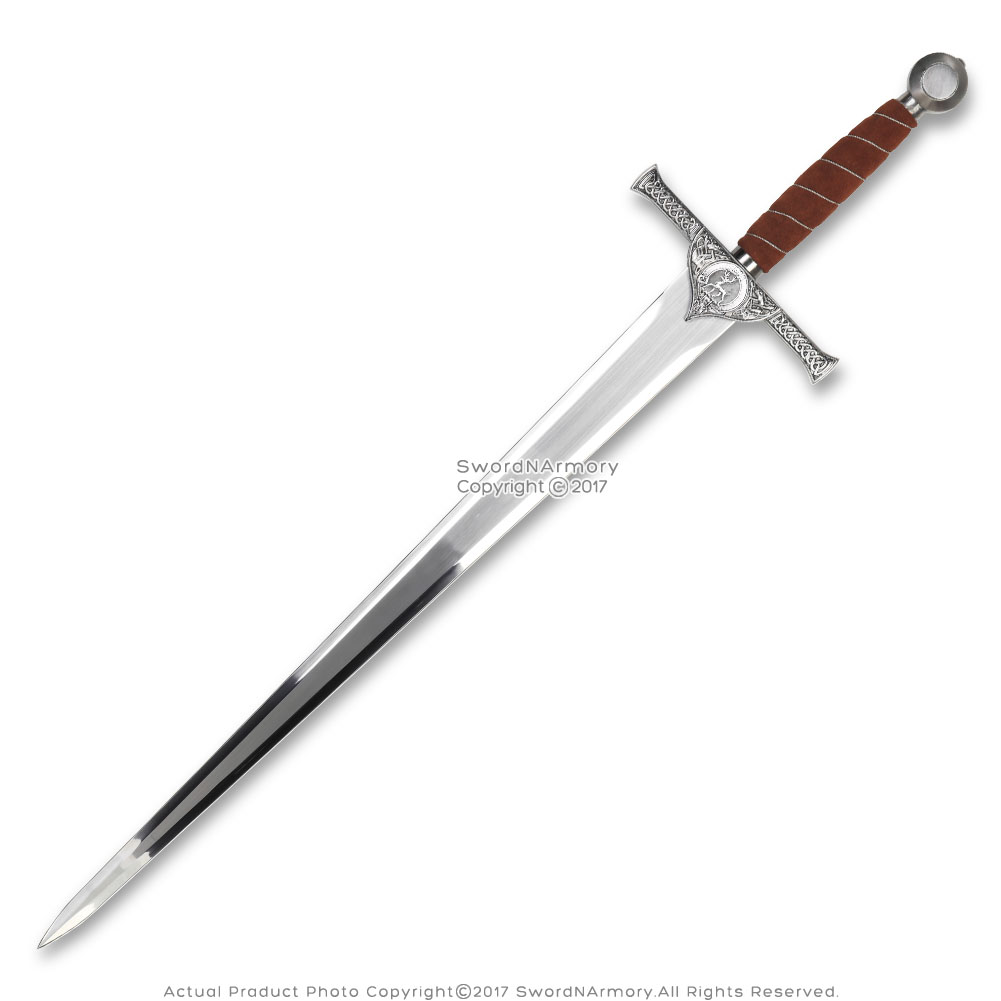 43" Scottish Highlander Scott Crested Medieval Clan Sword Wire Wrapped ...