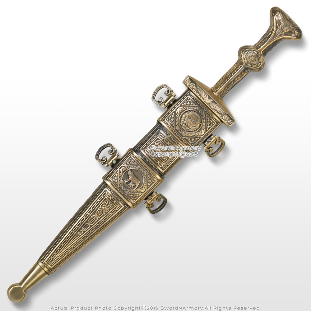 Roman Legionnaire Dagger Gladiator Soldier Short Sword Antique Brass ...