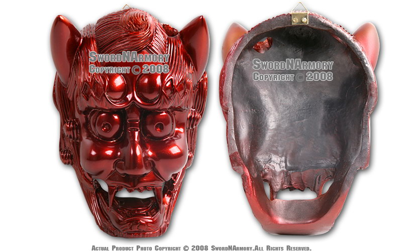 Japanese Kami Mask Sai Wall Mount Holder Red New | eBay