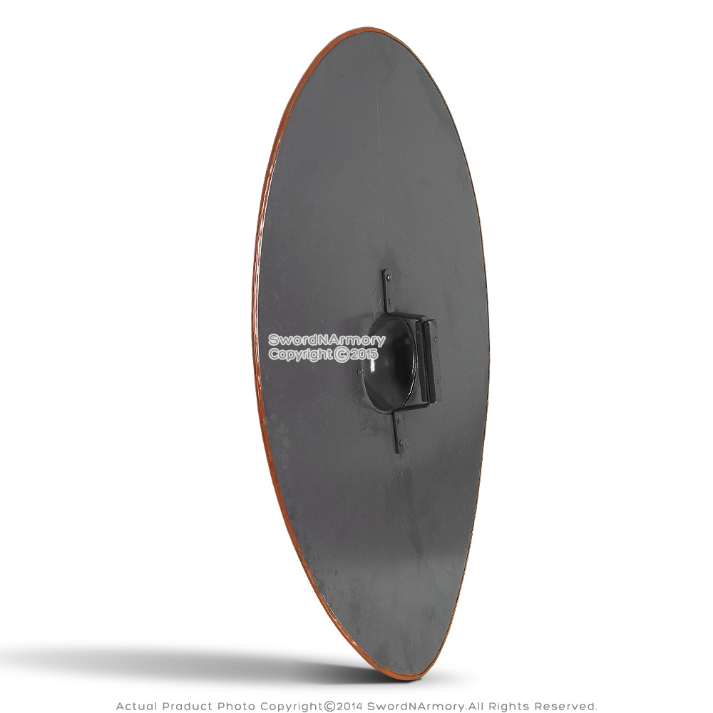 36" Roman Armor Centurion Oval Scutum Metal Shield with 14G Steel Umbo ...