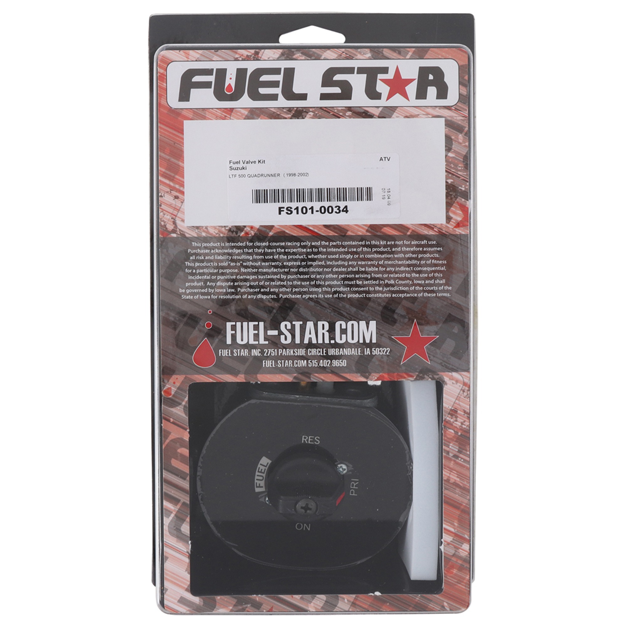 FUEL STAR Fuel Star Fuel Valve Kit for Suzuki FS101-0034