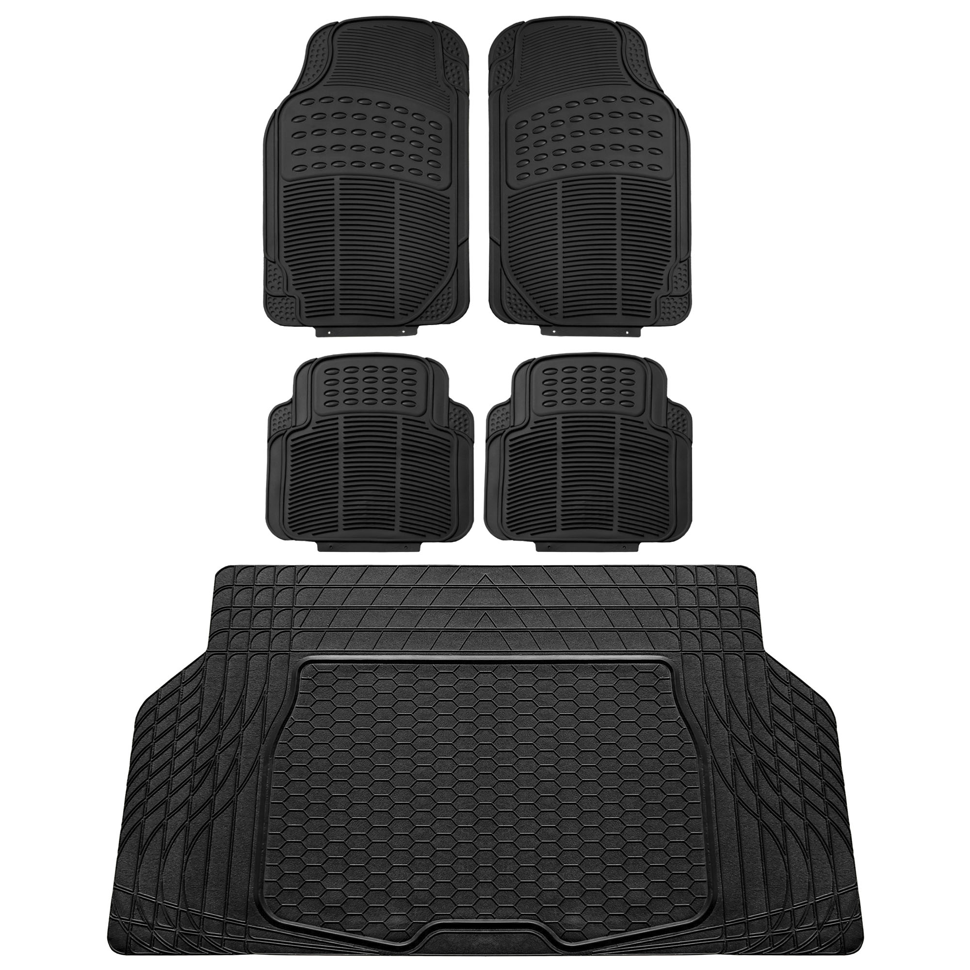 FH Group Universal Fit Trimmable Rubber Car Floor Mats All Weather ...