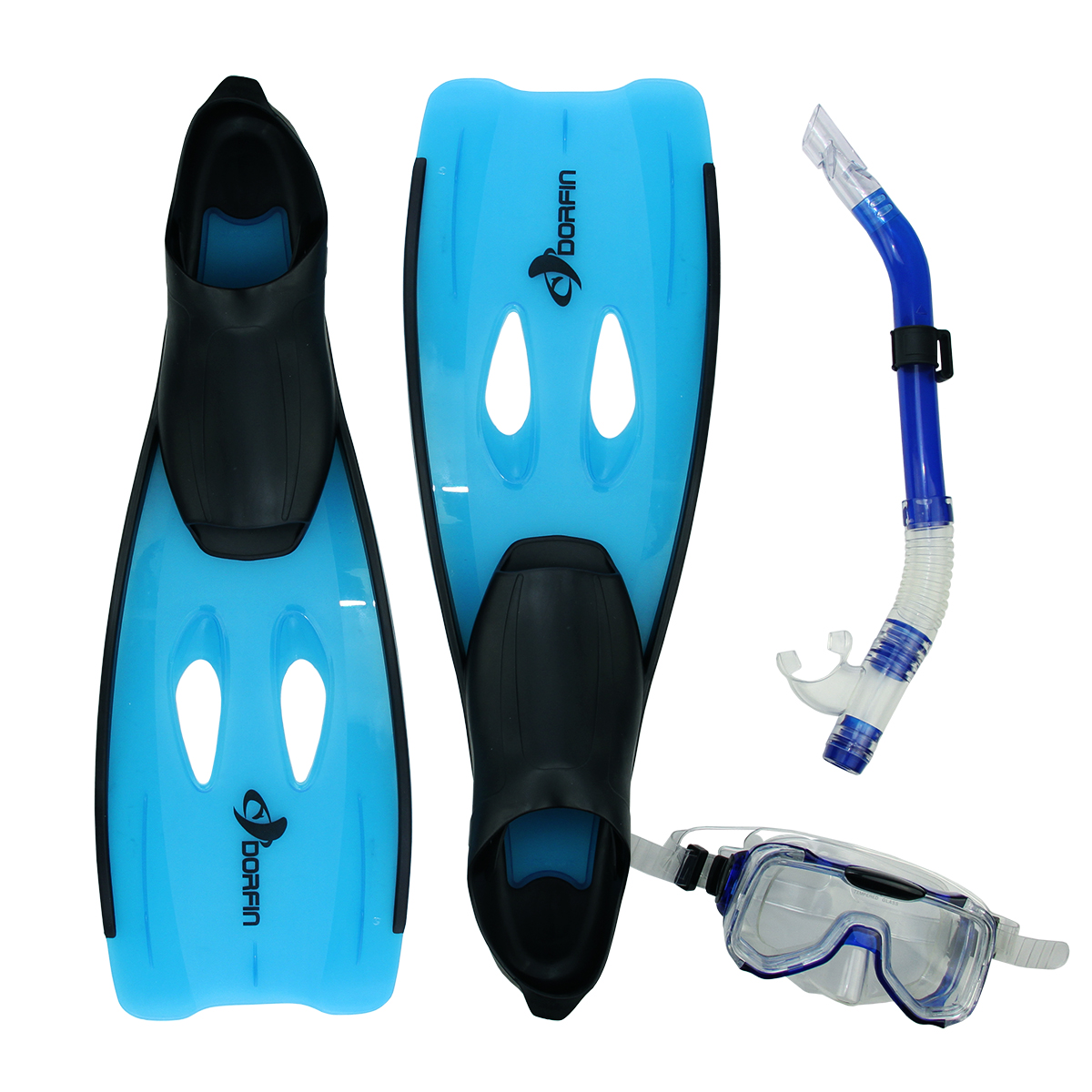 Pool Central 3pc Blue and Black Pro Swimming Pool Snorkeling Set 21 ...