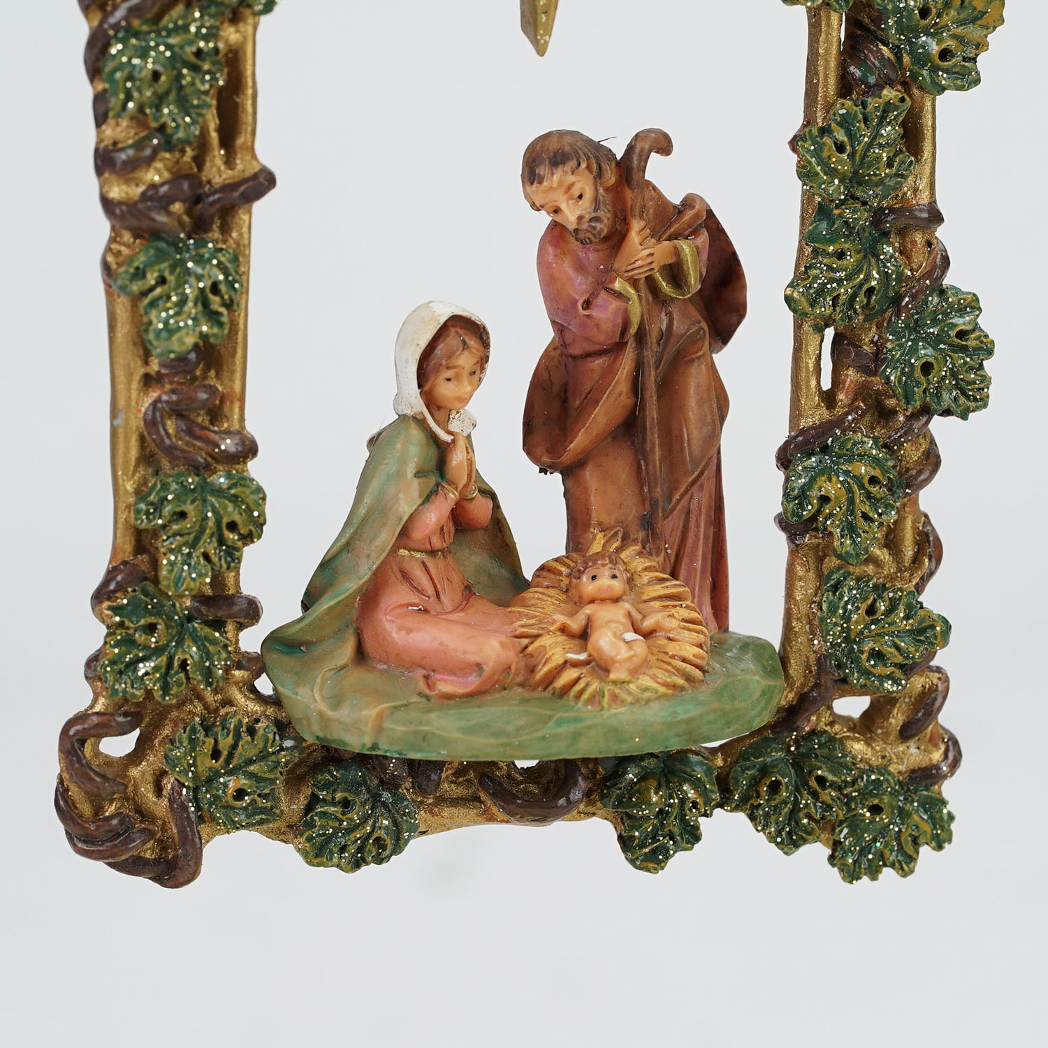 Roman 5.5" Fontanini Holy Family Vine Arch Christmas Nativity Ornament ...