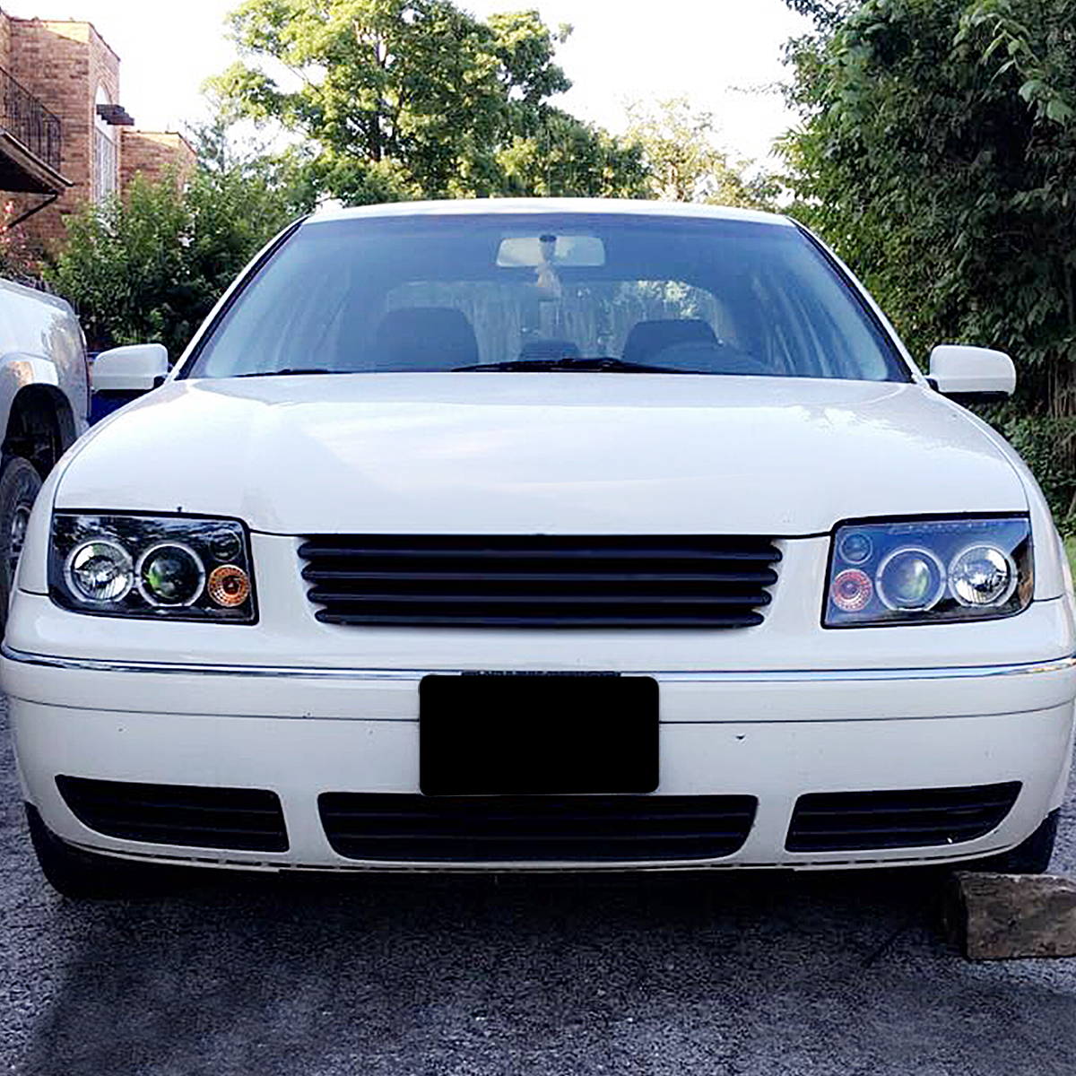 For 1999-2004 VW Jetta LED Halo Rims Projector Headlights Black w/ Fog ...