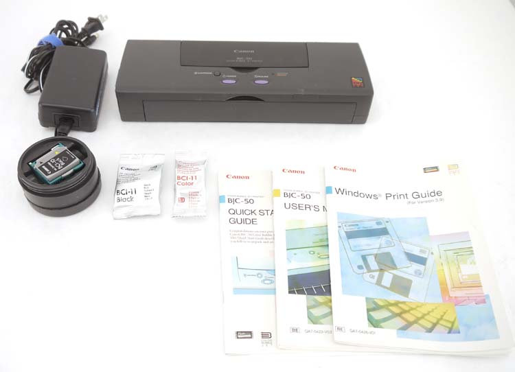Canon BJC-50 Portable Mobile Bubble Jet Color Printer +AC/Manuals ...