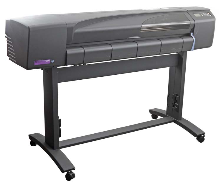 HP Deskjet 800 C7780B 42" 150W Wide Large Format Rolled Plotter Inkjet ...