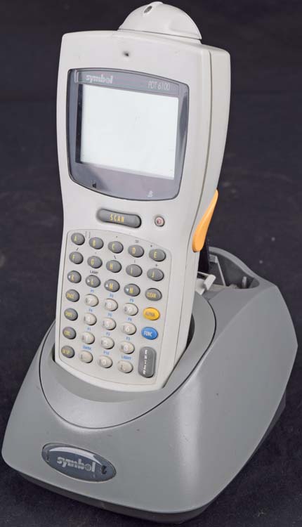 2x Symbol PDT-6100 Portable Data Terminal Barcode Scanner w/Charging ...